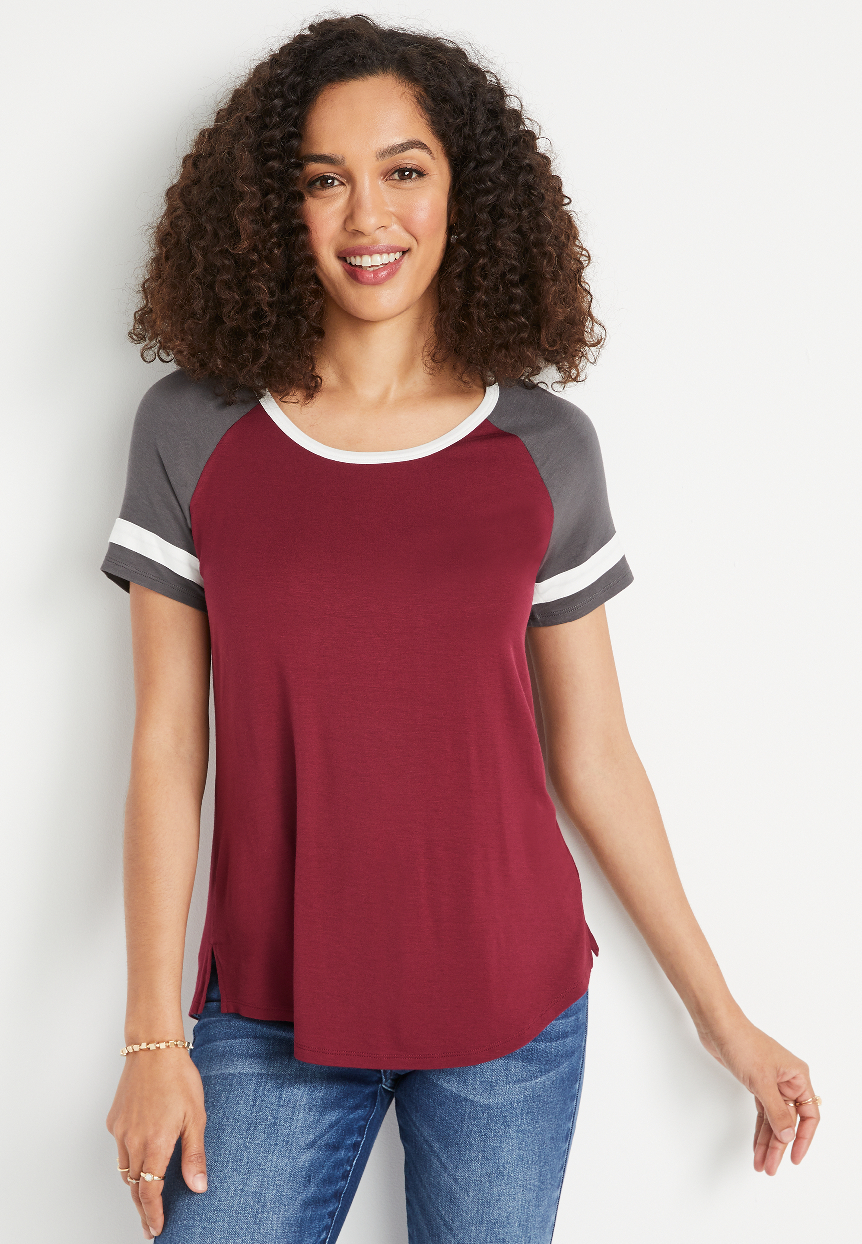 24/7 Red Baseball Tee | maurices