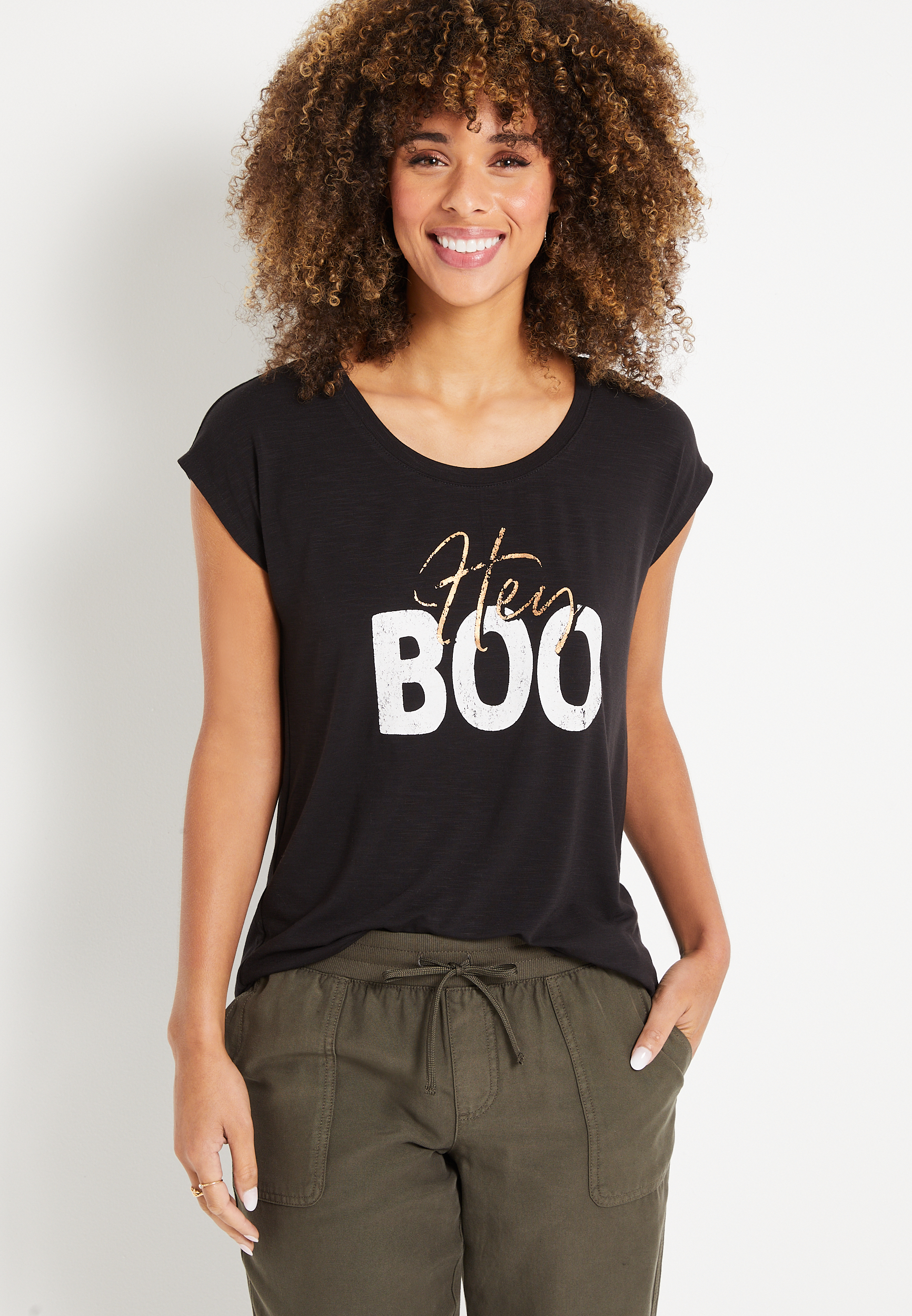 Hey Boo Graphic Tee | maurices