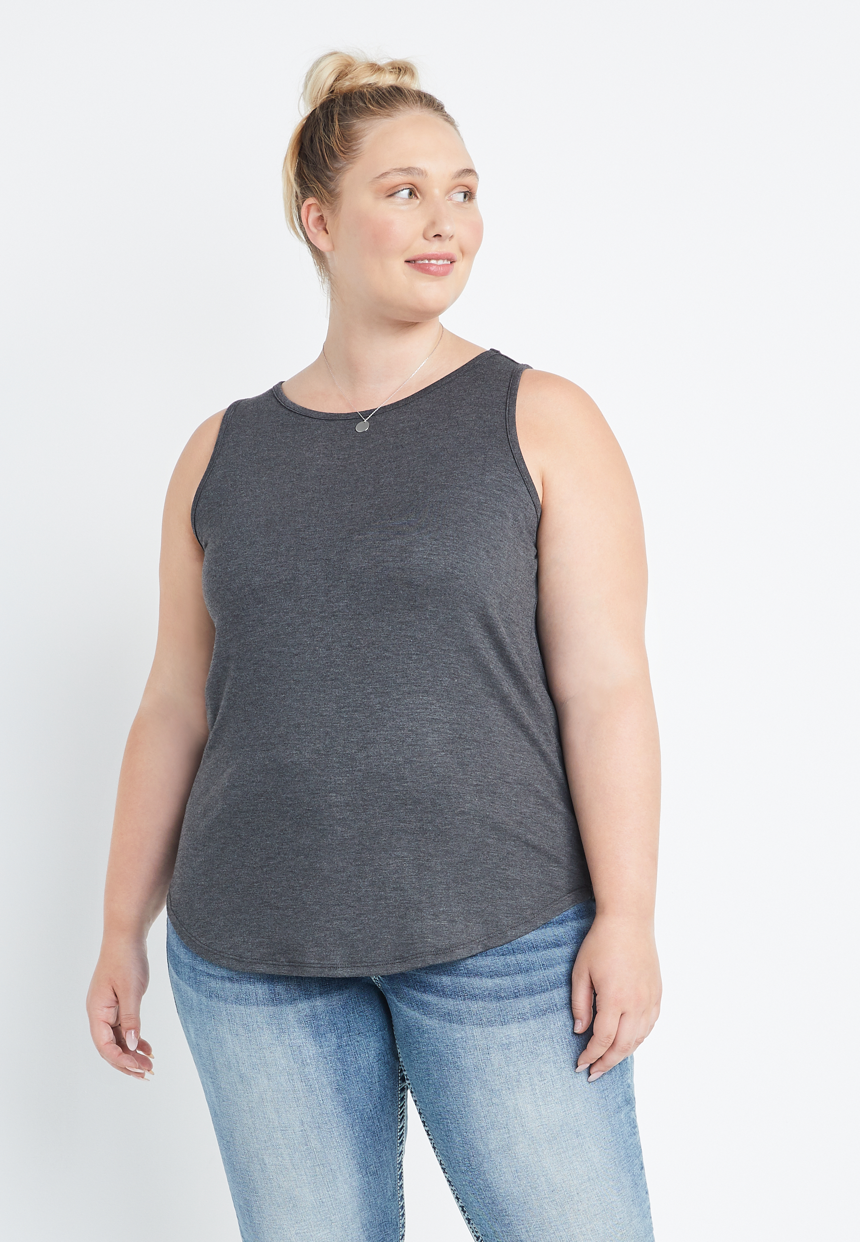 Plus Size 24/7 Mara High Neck Tank Top | maurices