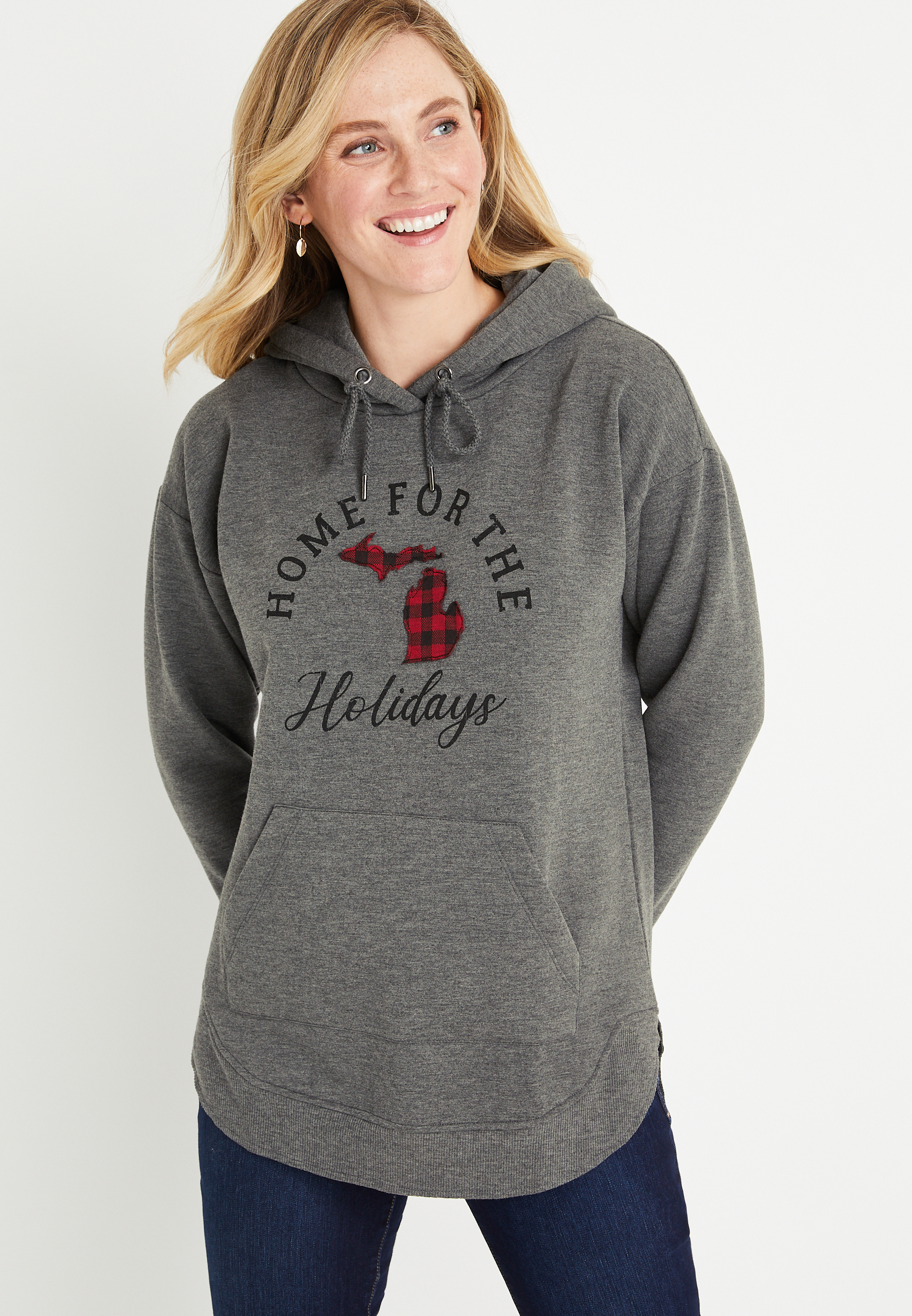 Homeward Buffalo Plaid Michigan Graphic Hoodie | maurices