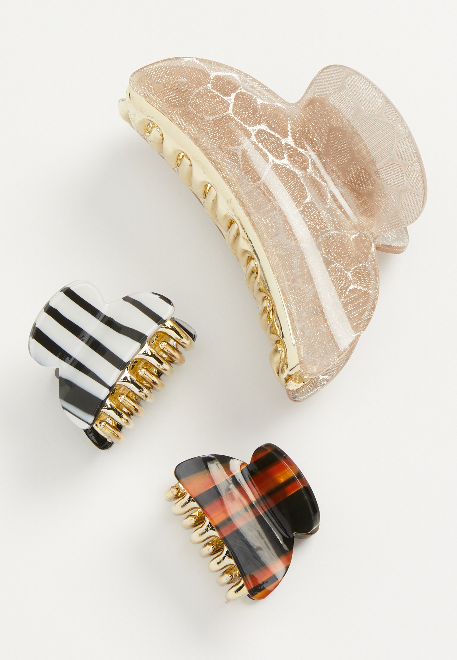 3 Pack Matte Claw Clips | maurices