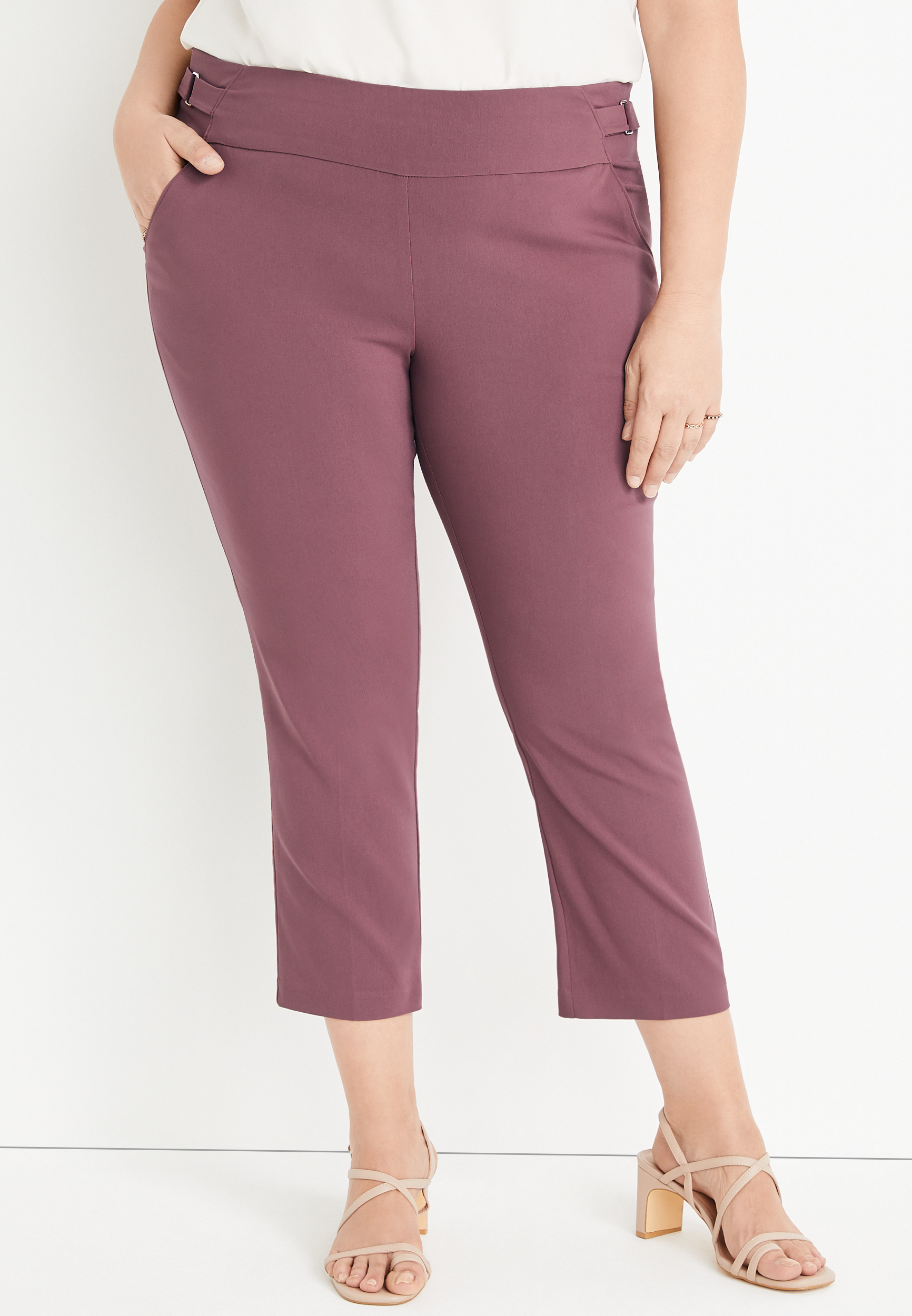 Plus Size Bengaline Cropped Dress Pant | maurices