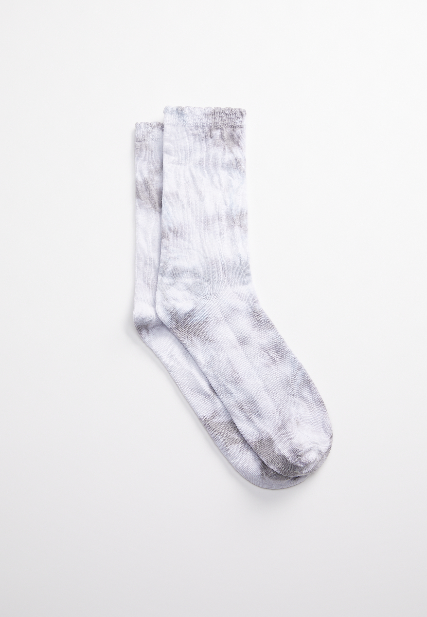 Gray Tie Dye Crew Socks | maurices