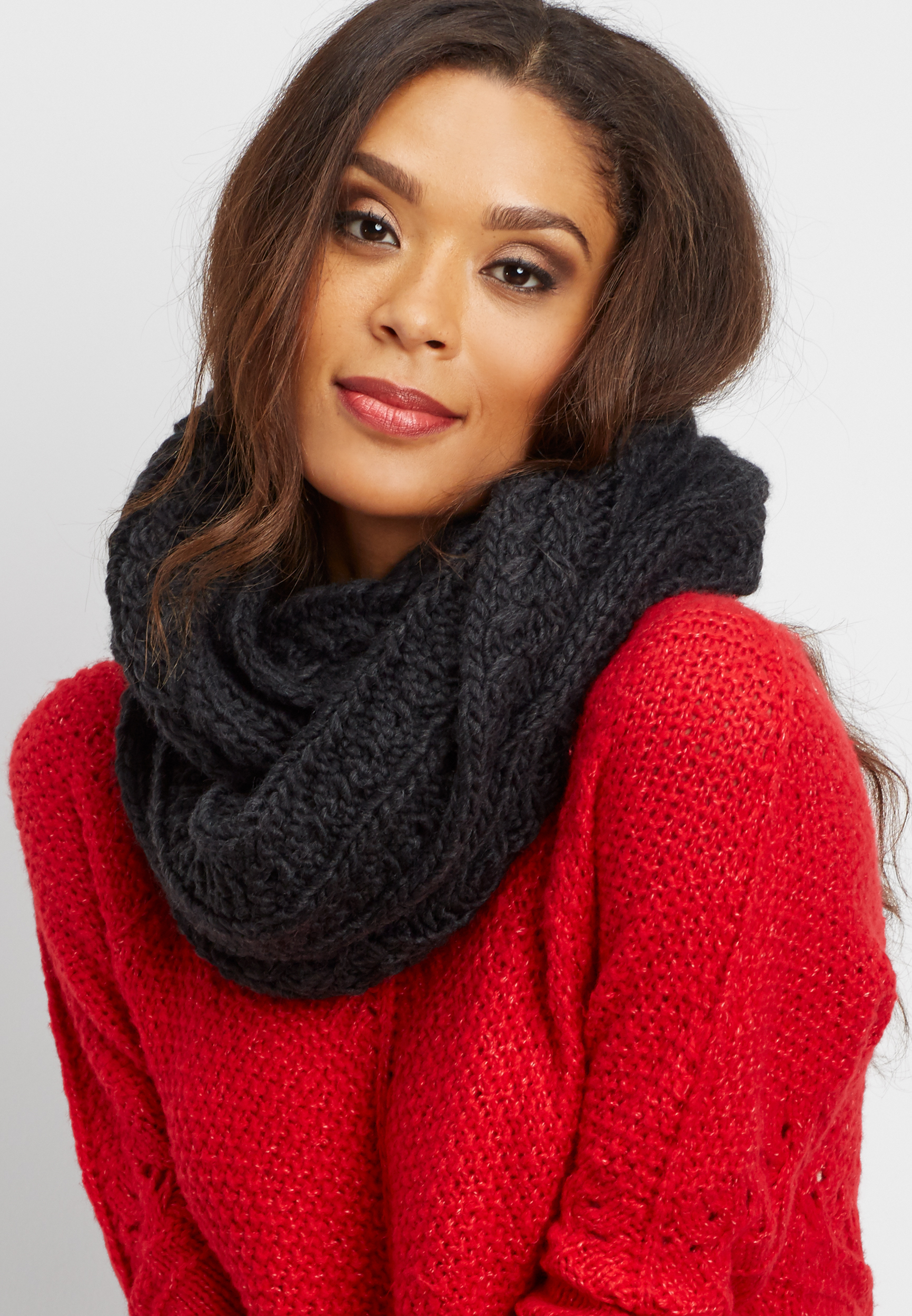 thick cable knit infinity scarf | maurices