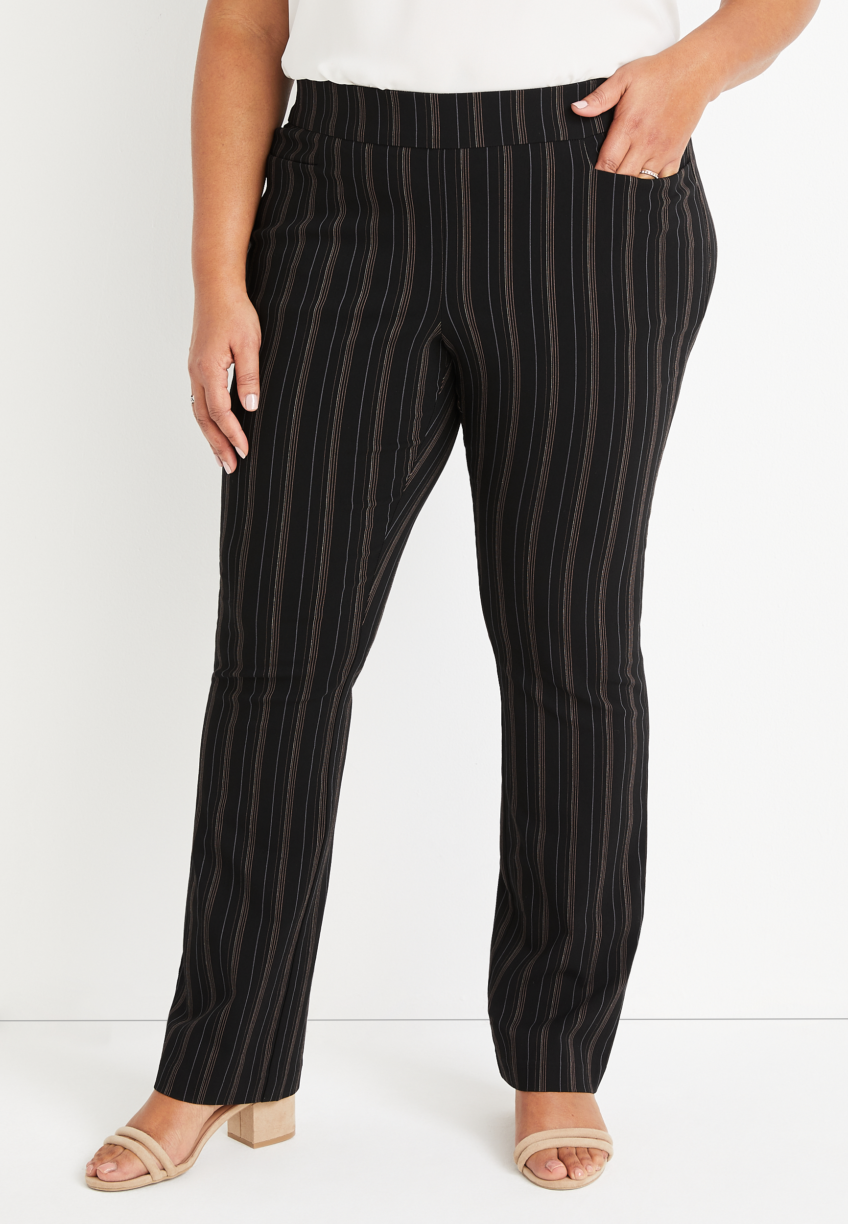 Plus Size Bengaline Mid Rise Bootcut Pant | maurices
