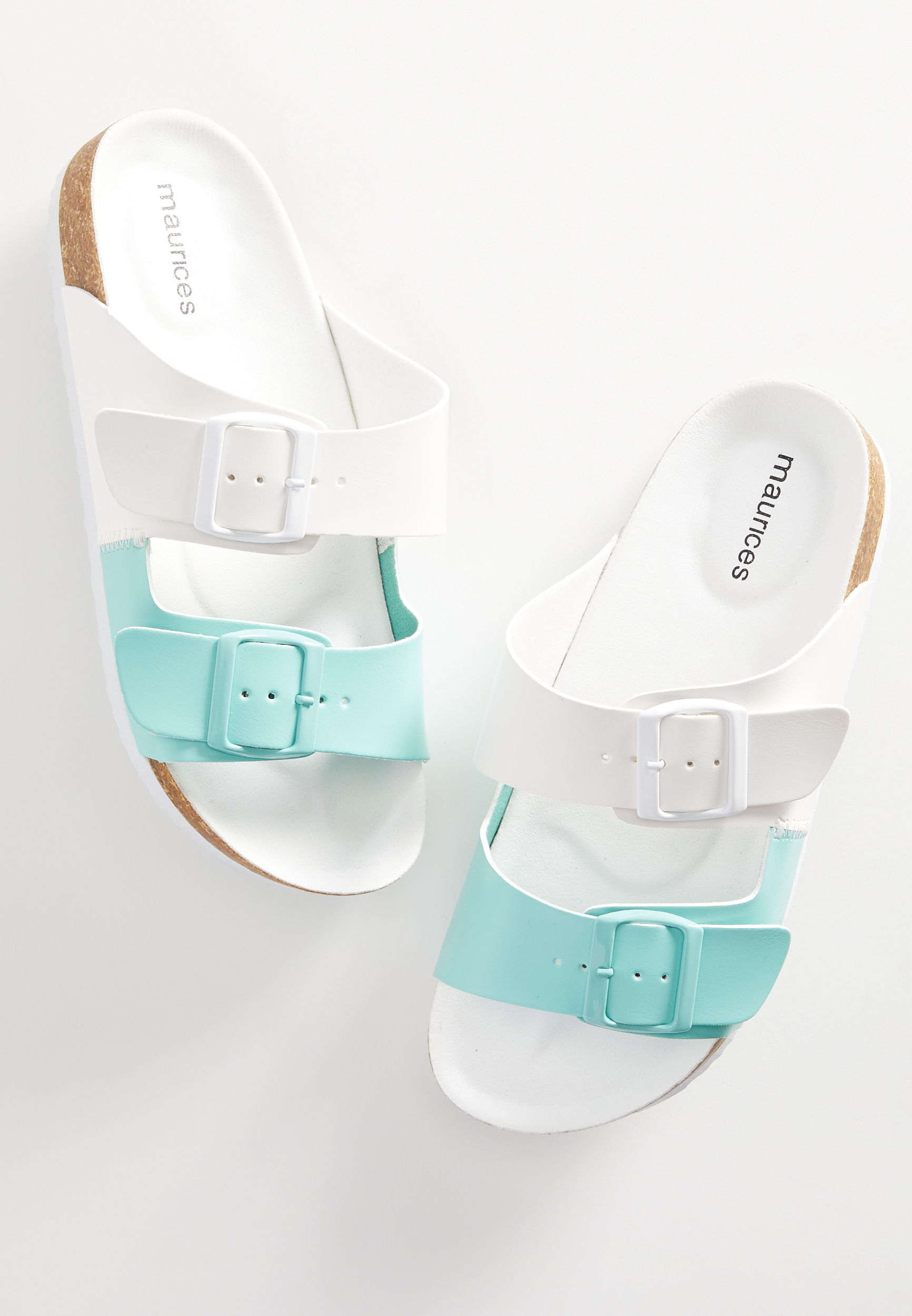 Pearl Colorblock Footbed Sandal | maurices