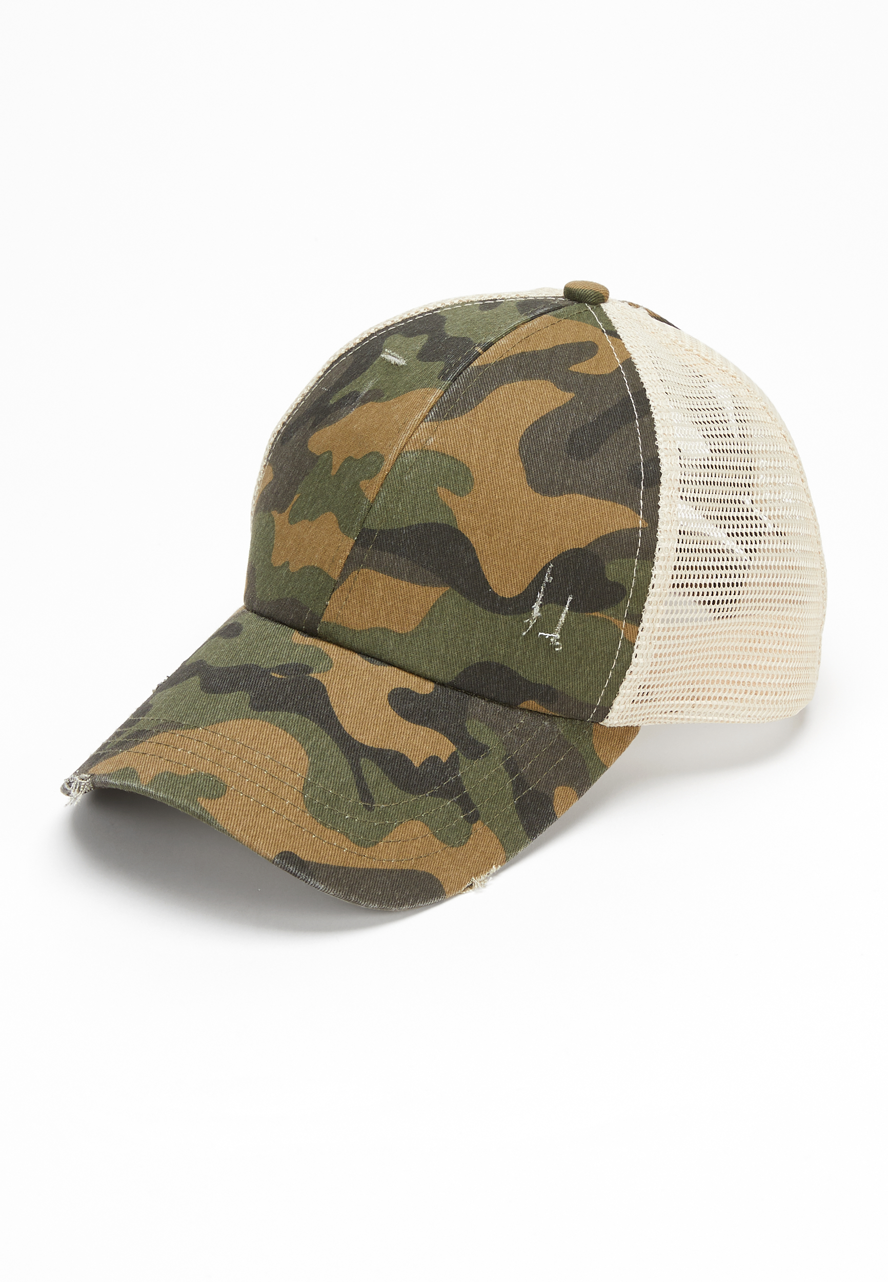 Camo Criss Cross Back Baseball Hat | maurices