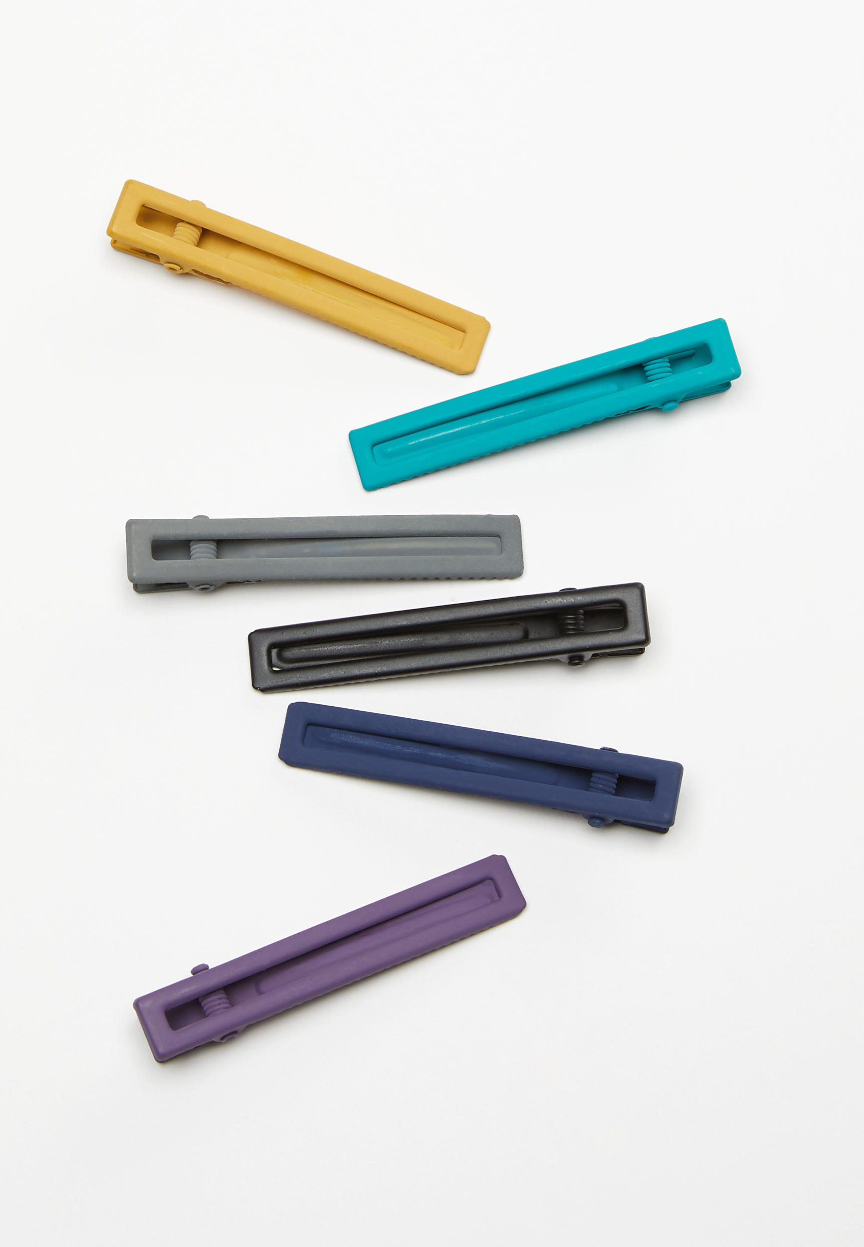 6 Pack Multicolor Barrette Hair Clips | maurices