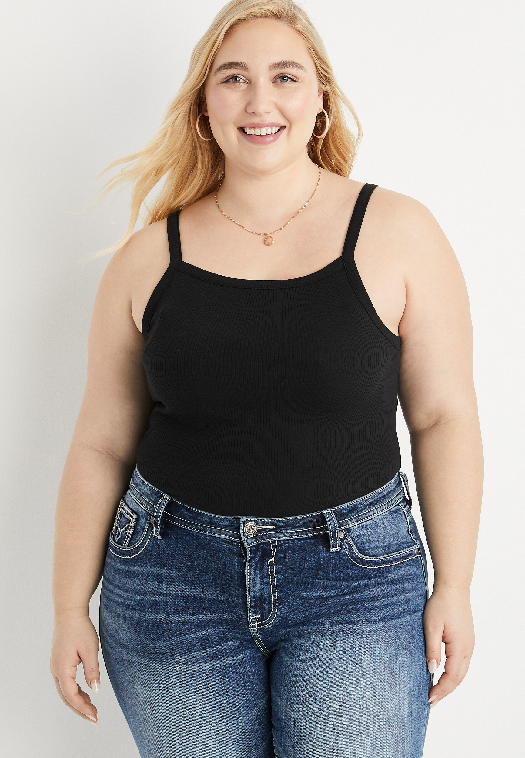 Plus Size Ribbed High Neck Cami | maurices