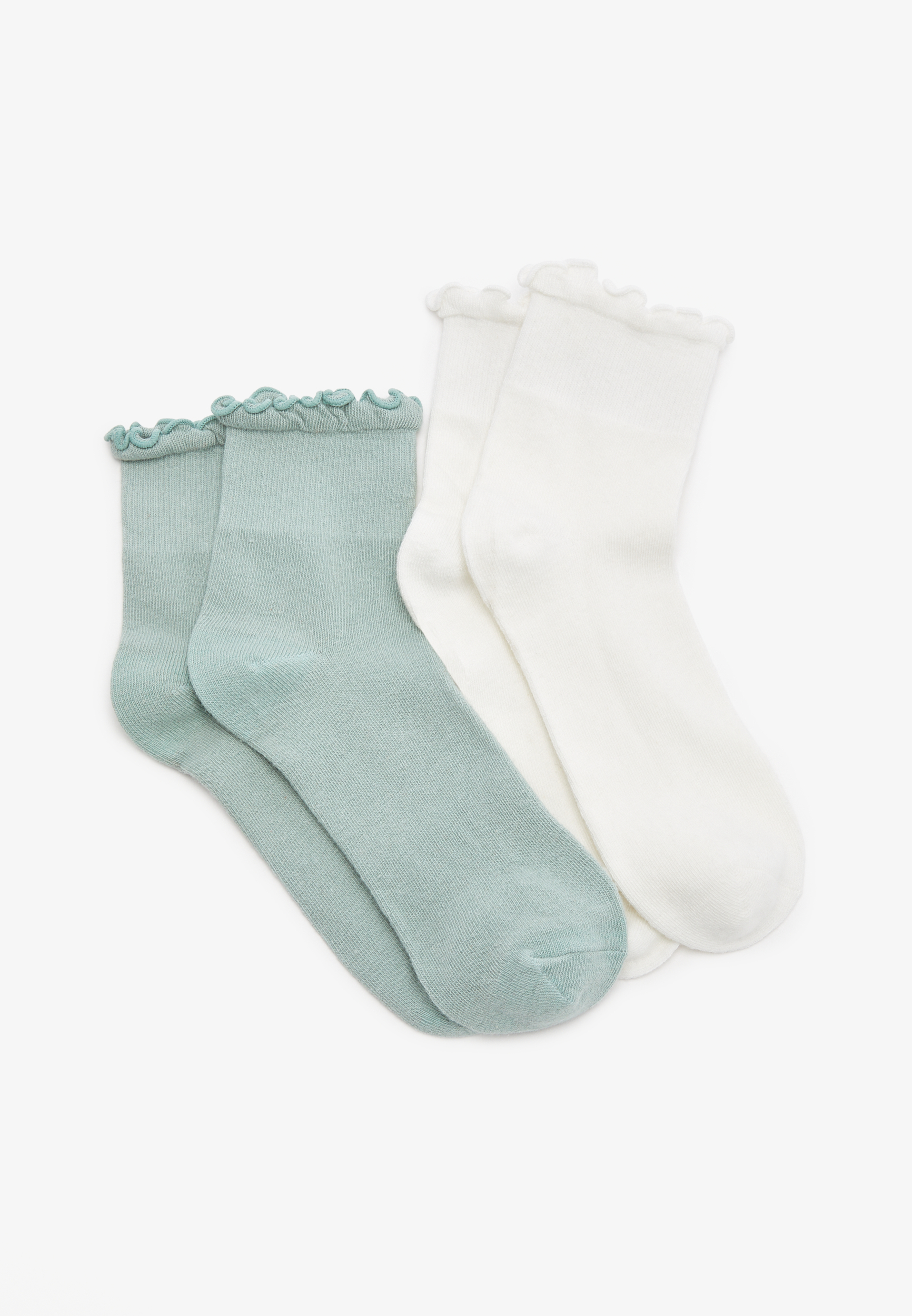 2 Pack Ruffle Crew Socks | maurices