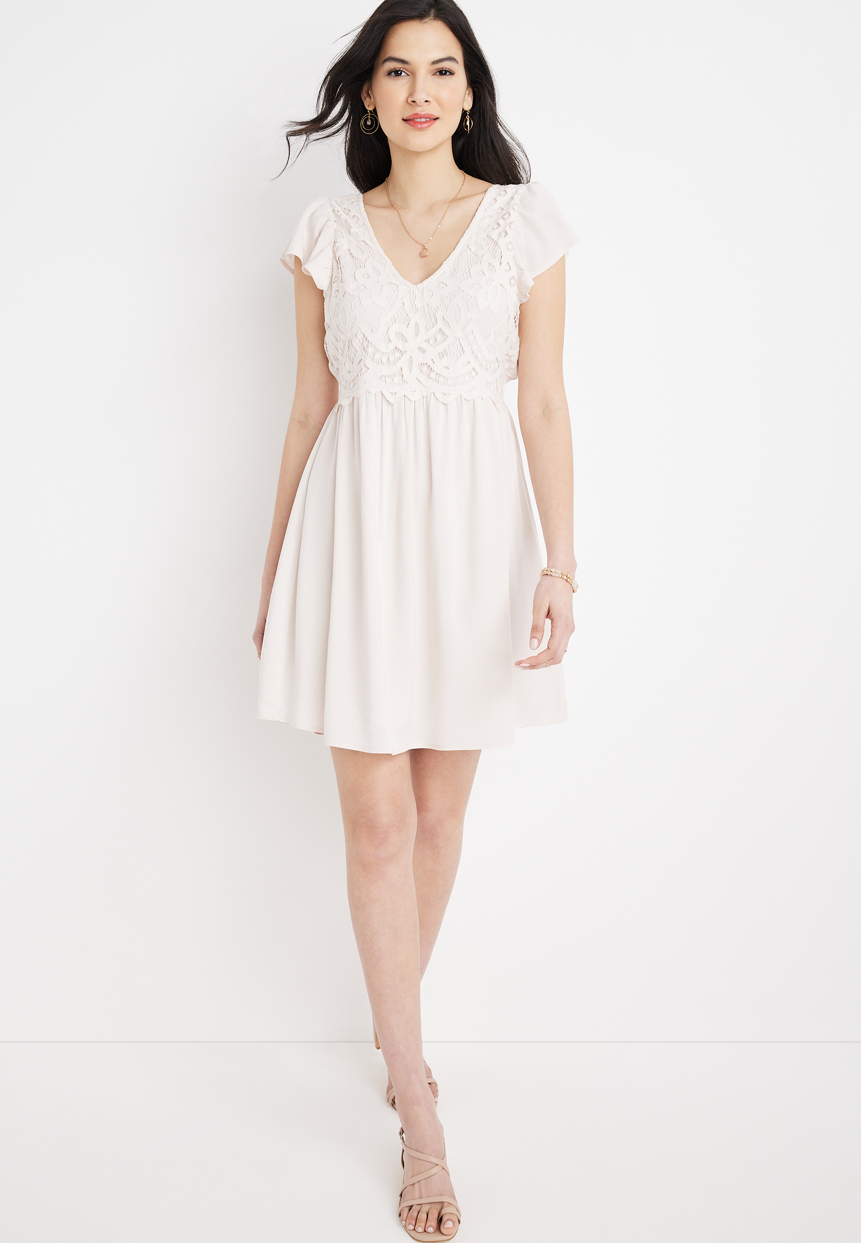 Lace Bodice Skater Dress | maurices