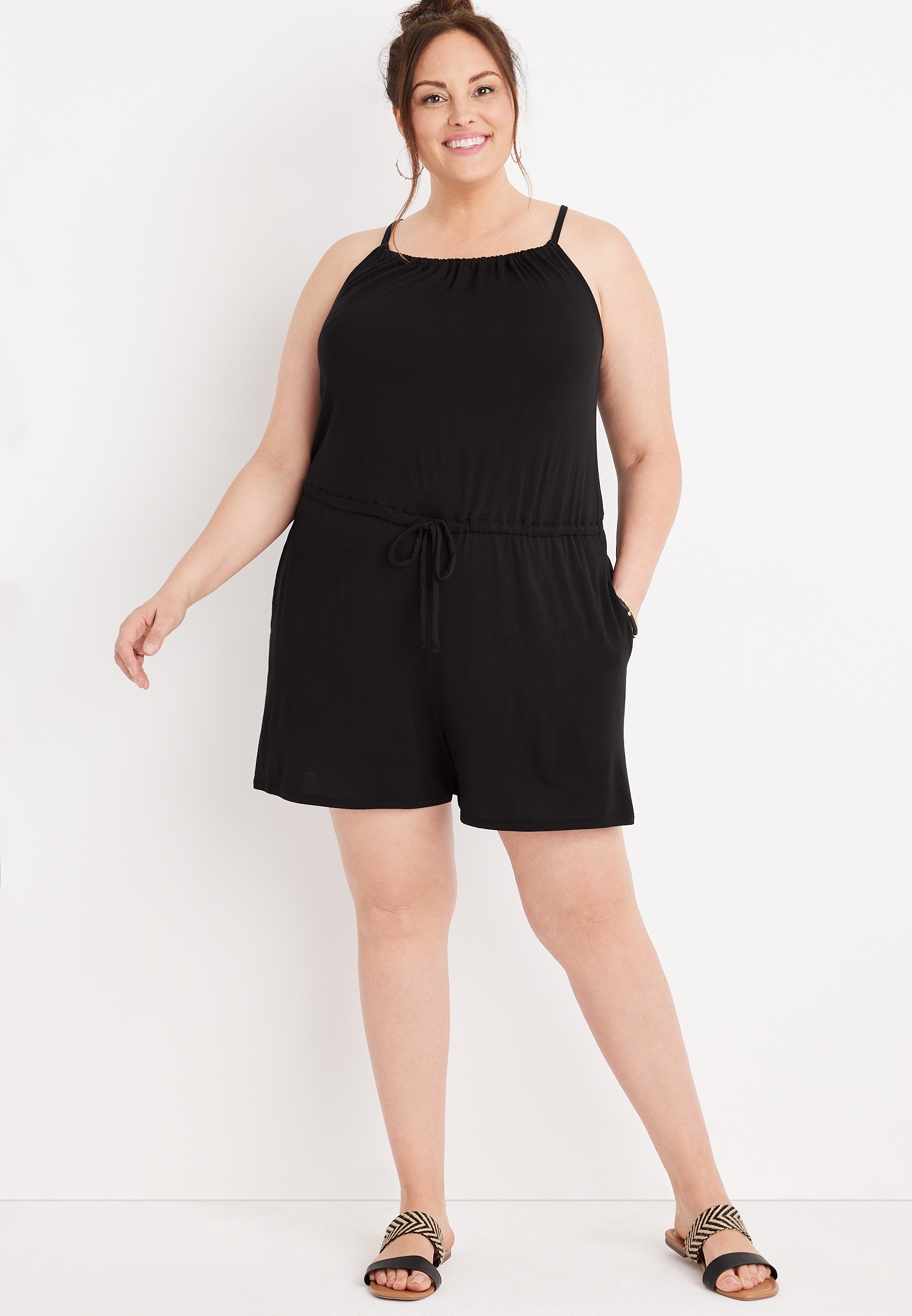 Plus Size 24/7 Solid Romper | maurices