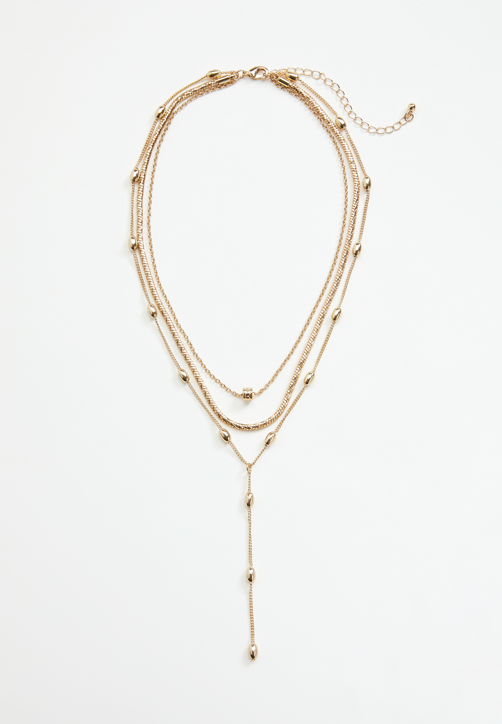 Gold Mix Chain Drape Necklace | maurices