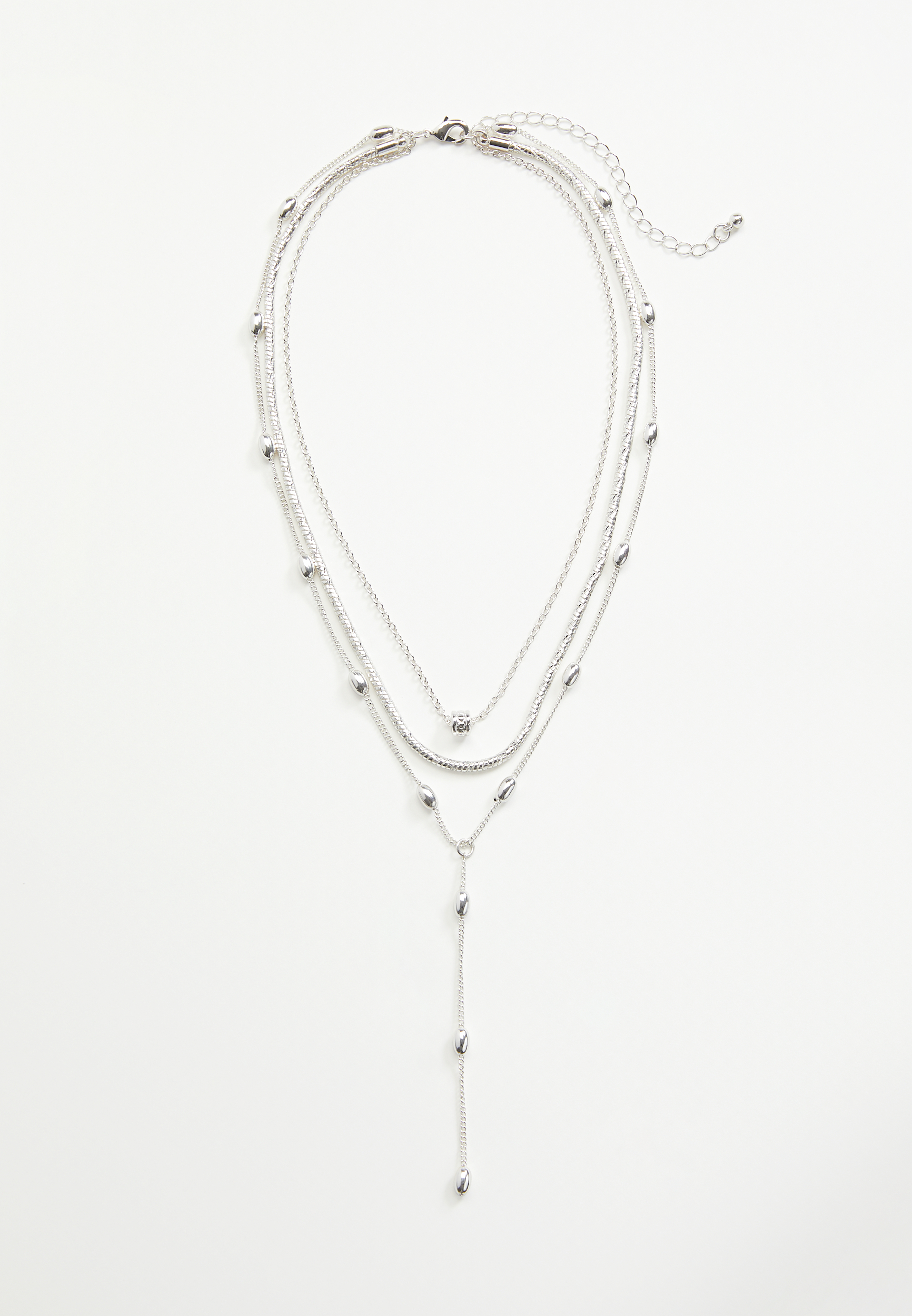 Silver Mix Chain Drape Necklace | maurices