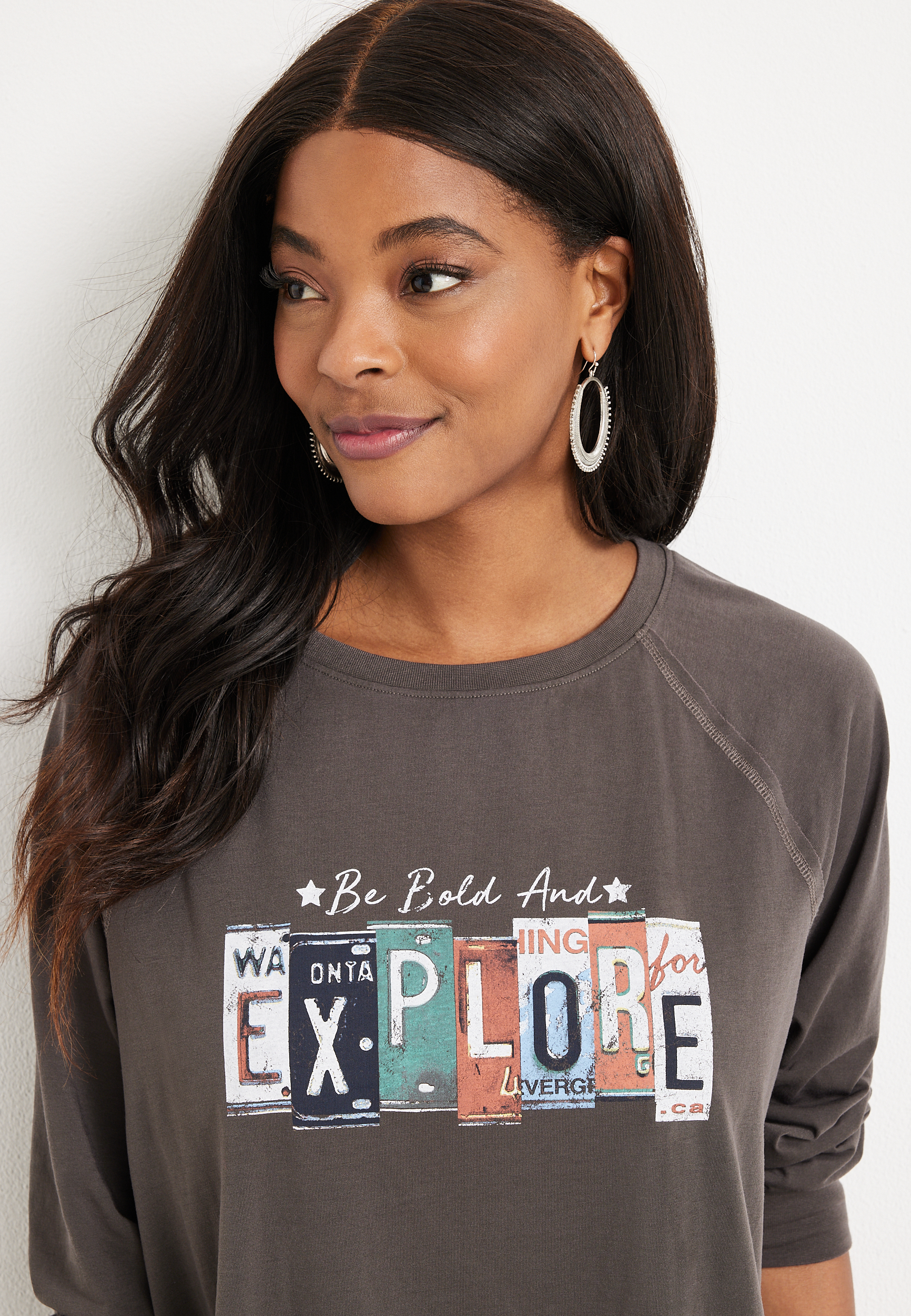 Explore Graphic Long Sleeve Tee | maurices