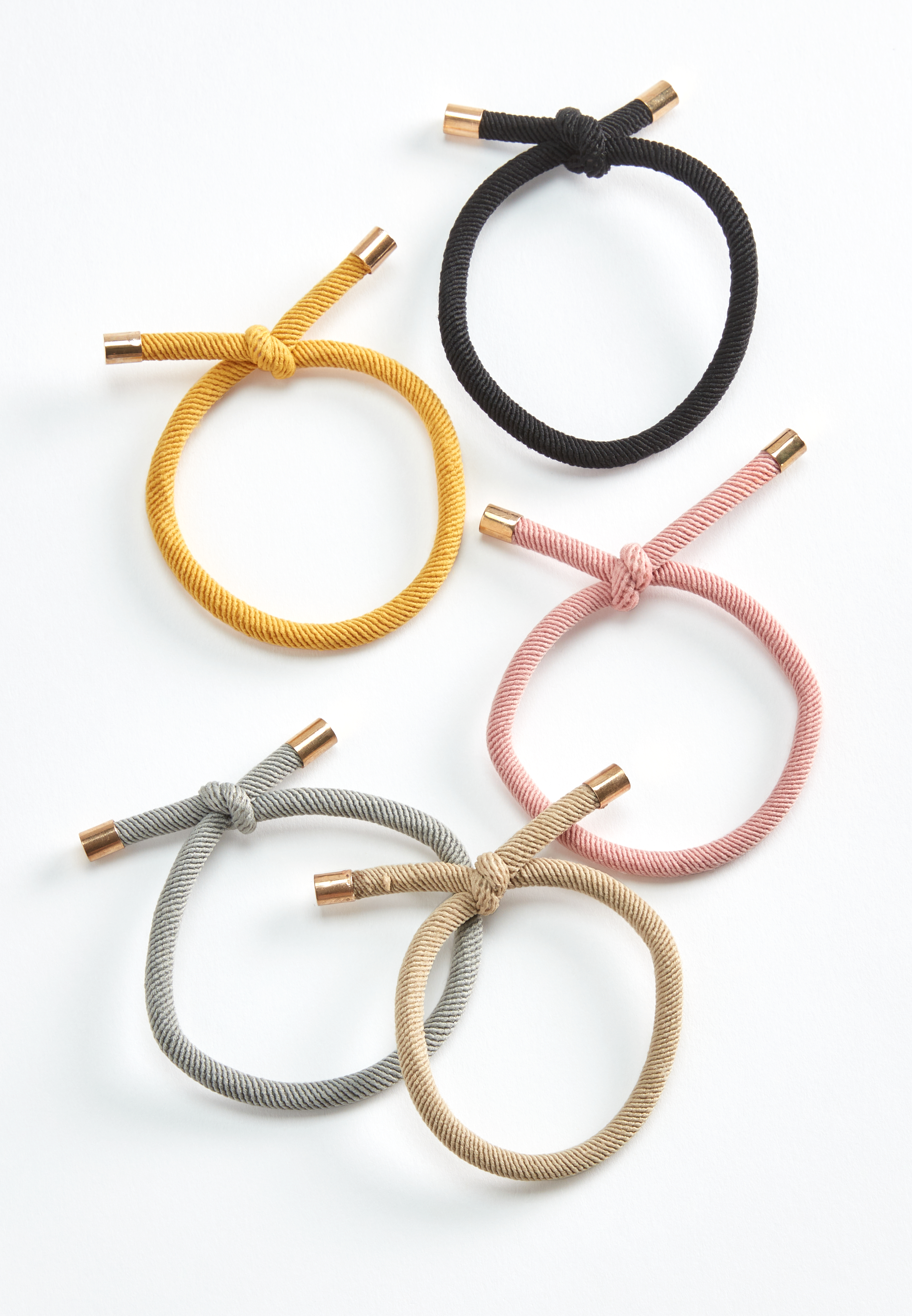 5 Pack Neutral Knotted Hair Tie Set | maurices