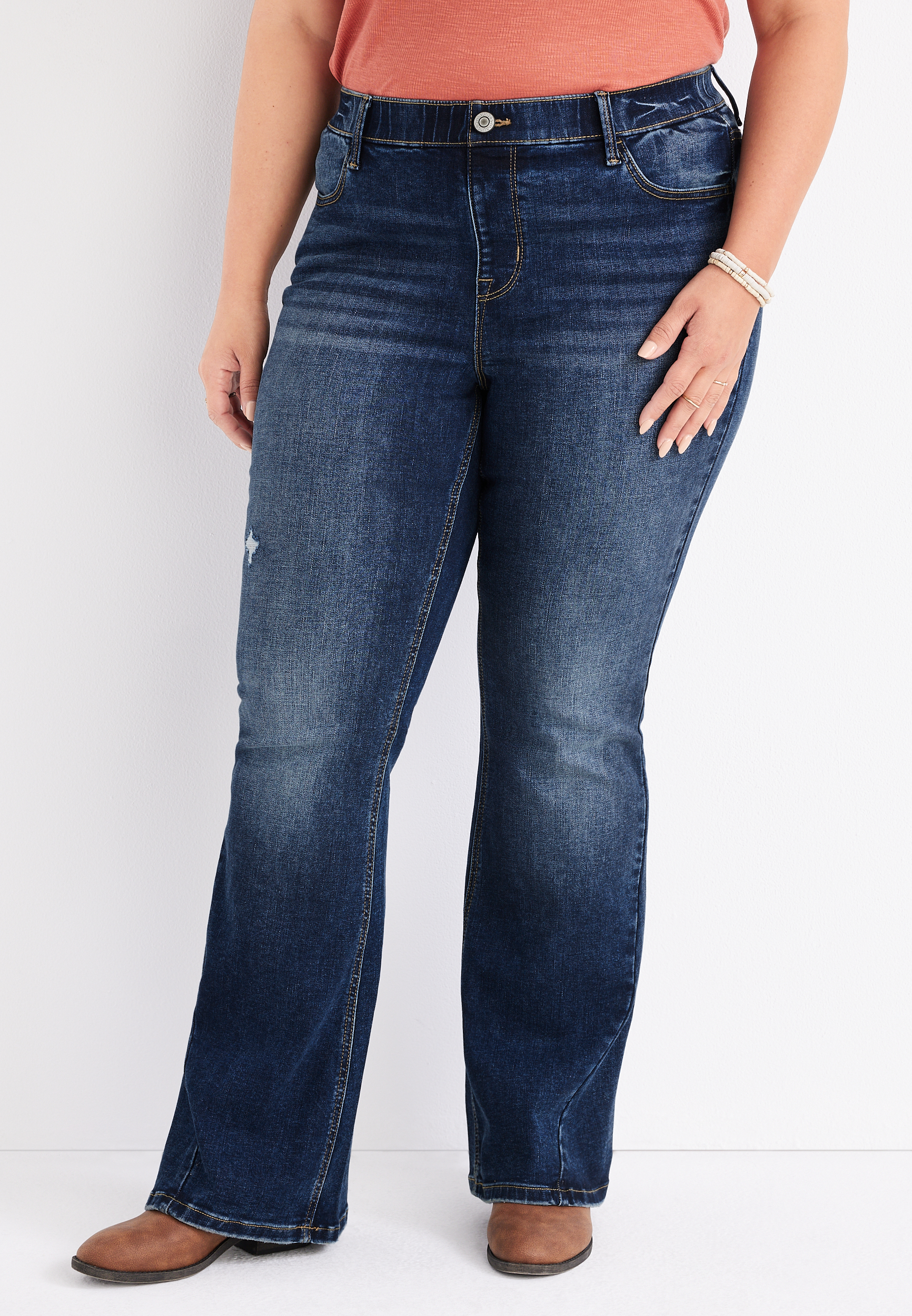 Plus Size m jeans by maurices™ Cool Comfort Flare Super High Rise Jean ...