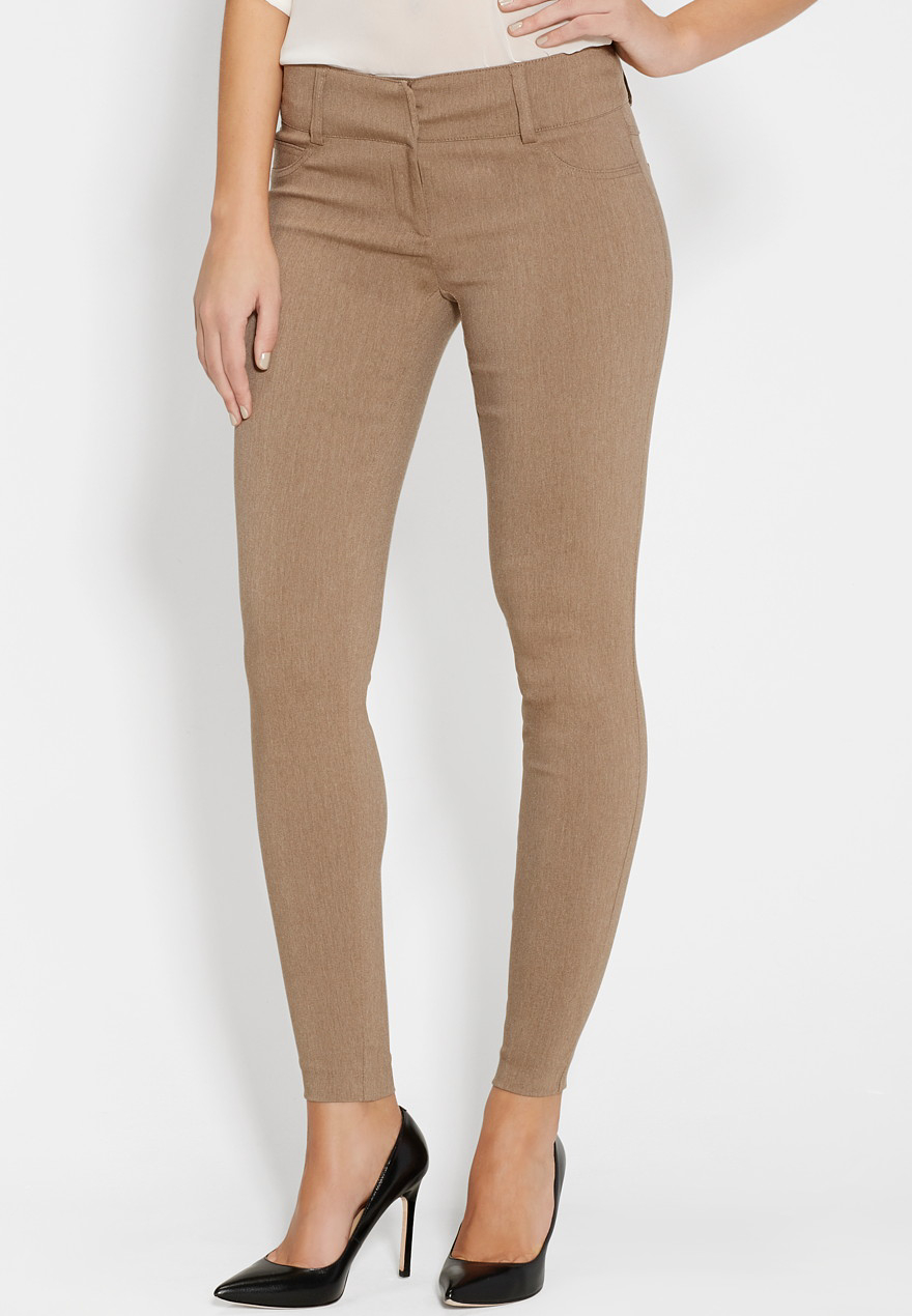 the skinny bengaline smart ankle pant in mocha | maurices