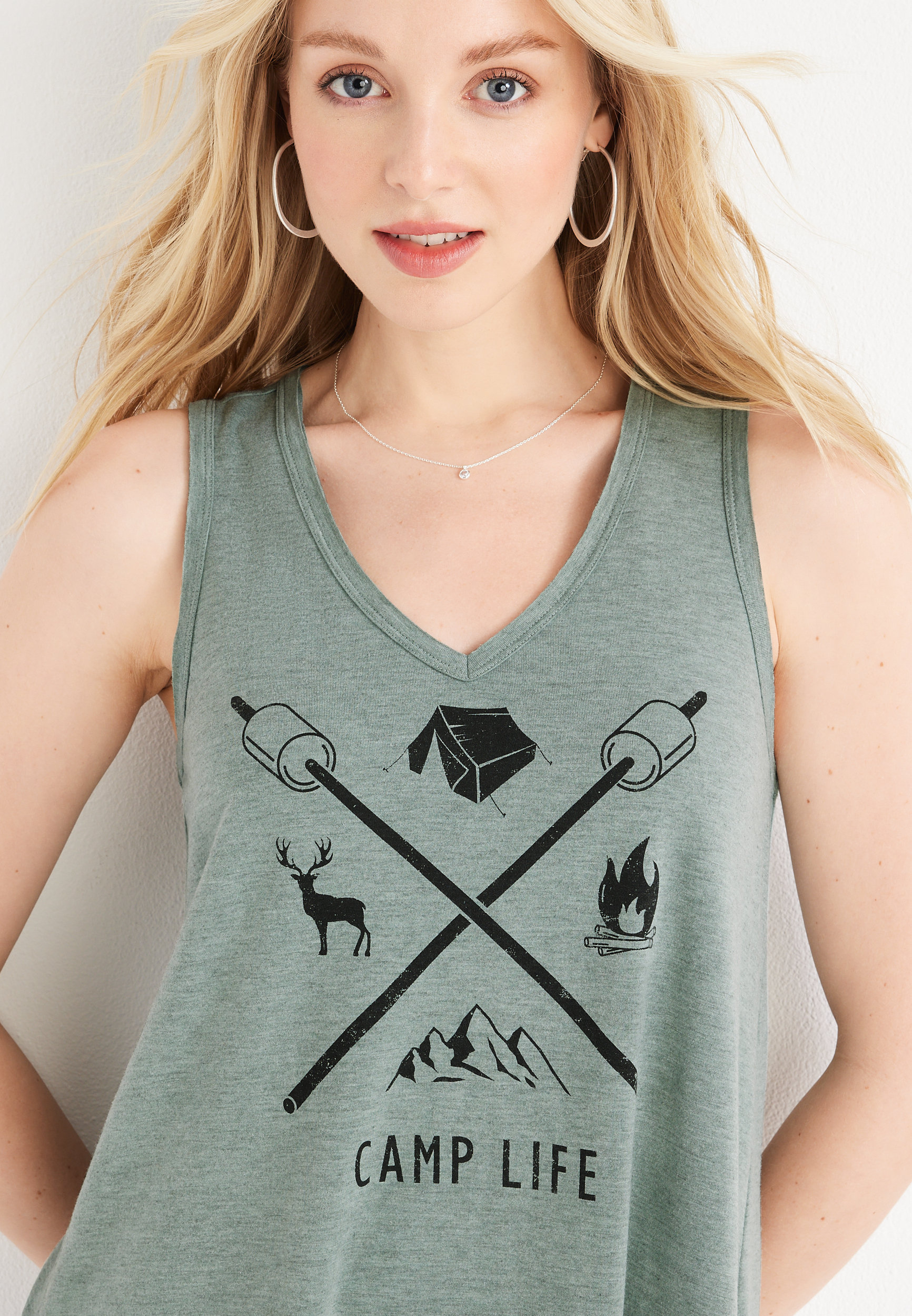 Camp Life Graphic Tank | maurices