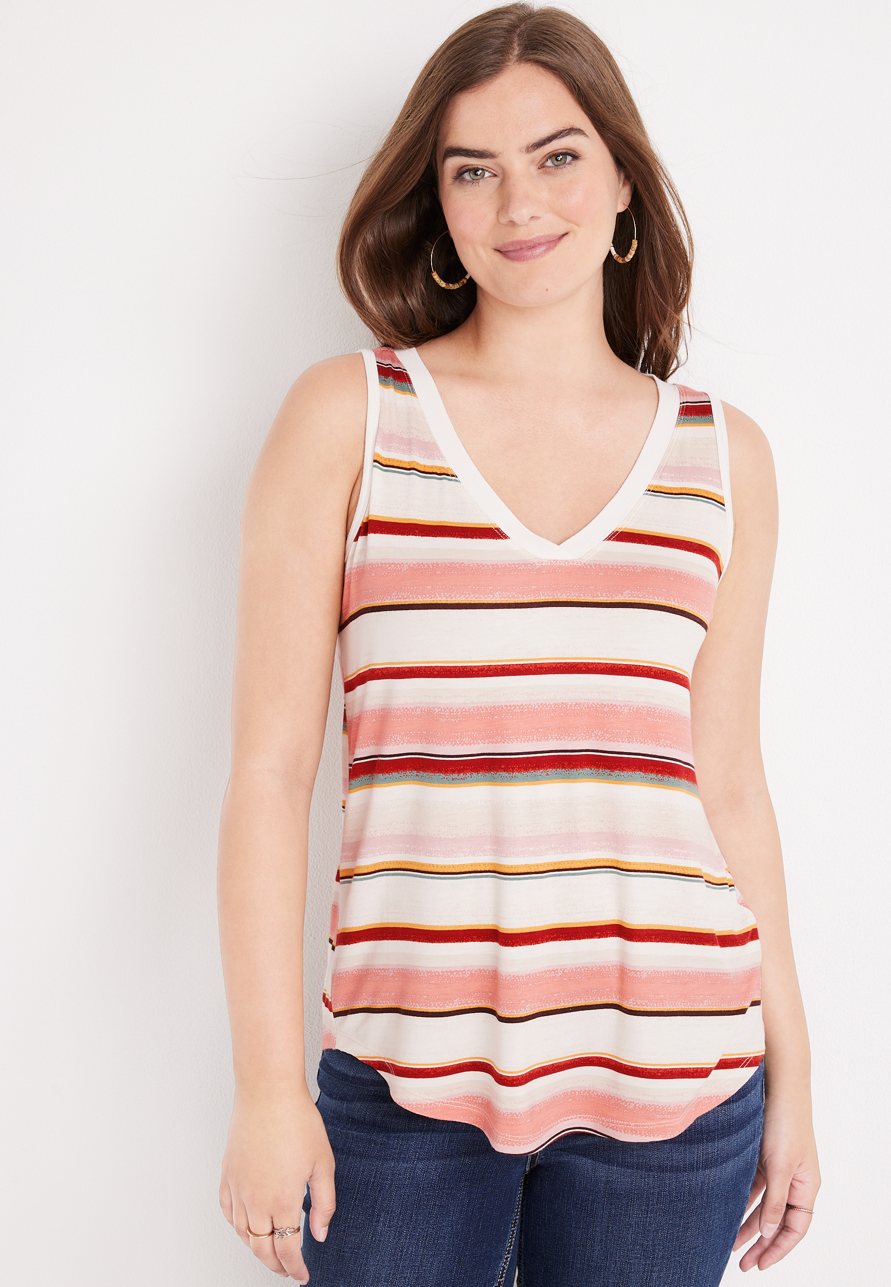 24/7 Mara V Neck Tank Top | maurices