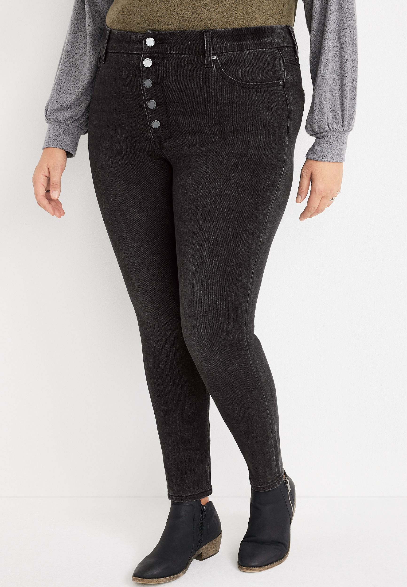 HFS Plus Size m jeans by maurices™ Limitless High Rise Black Jegging ...