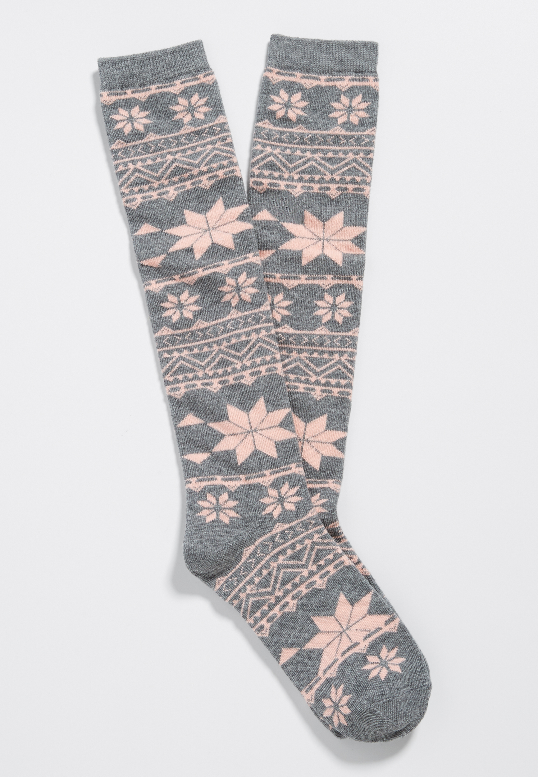 knee high socks in fair isle print | maurices