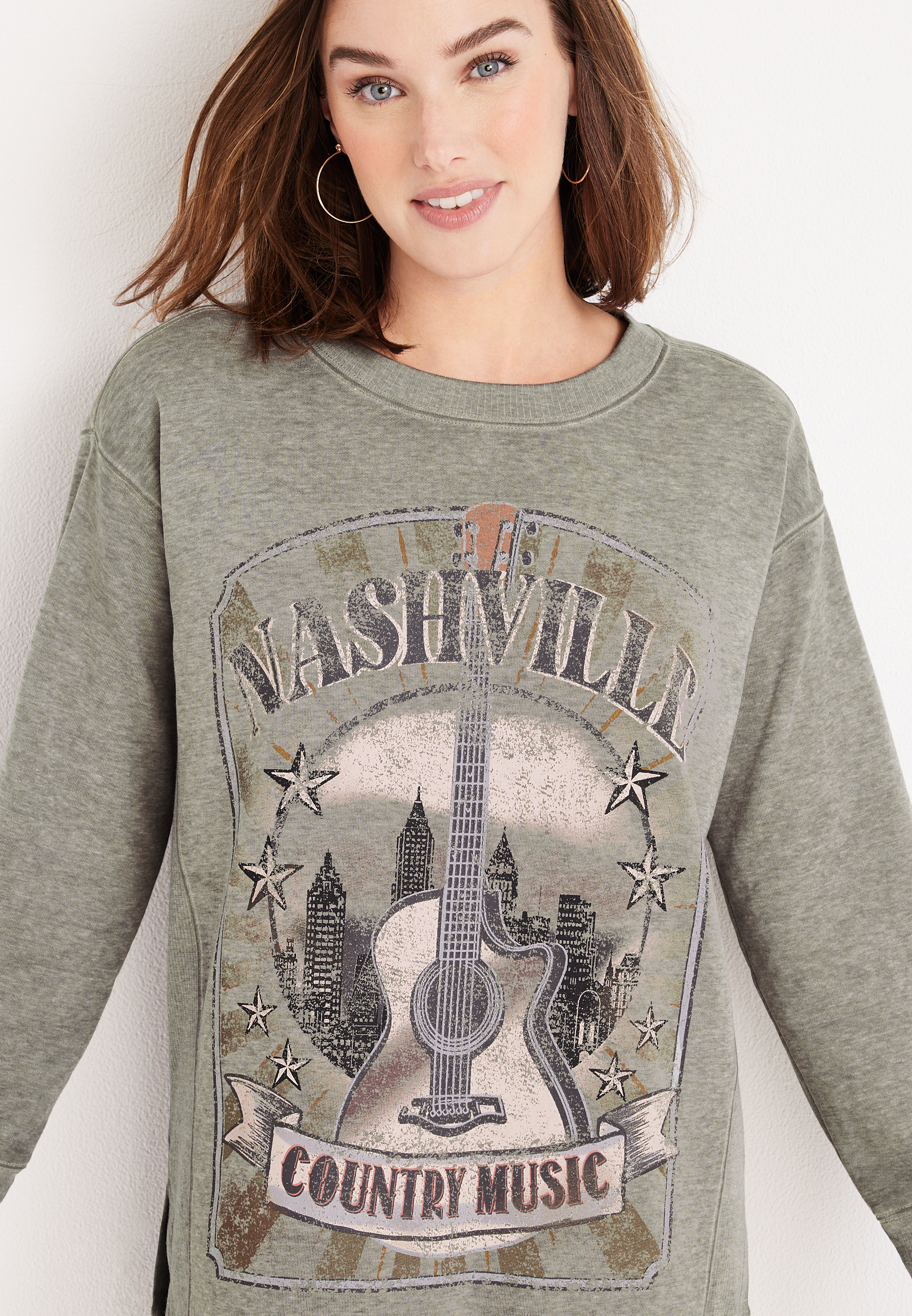 Willowsoft Nashville Music Fleece Sweatshirt | maurices