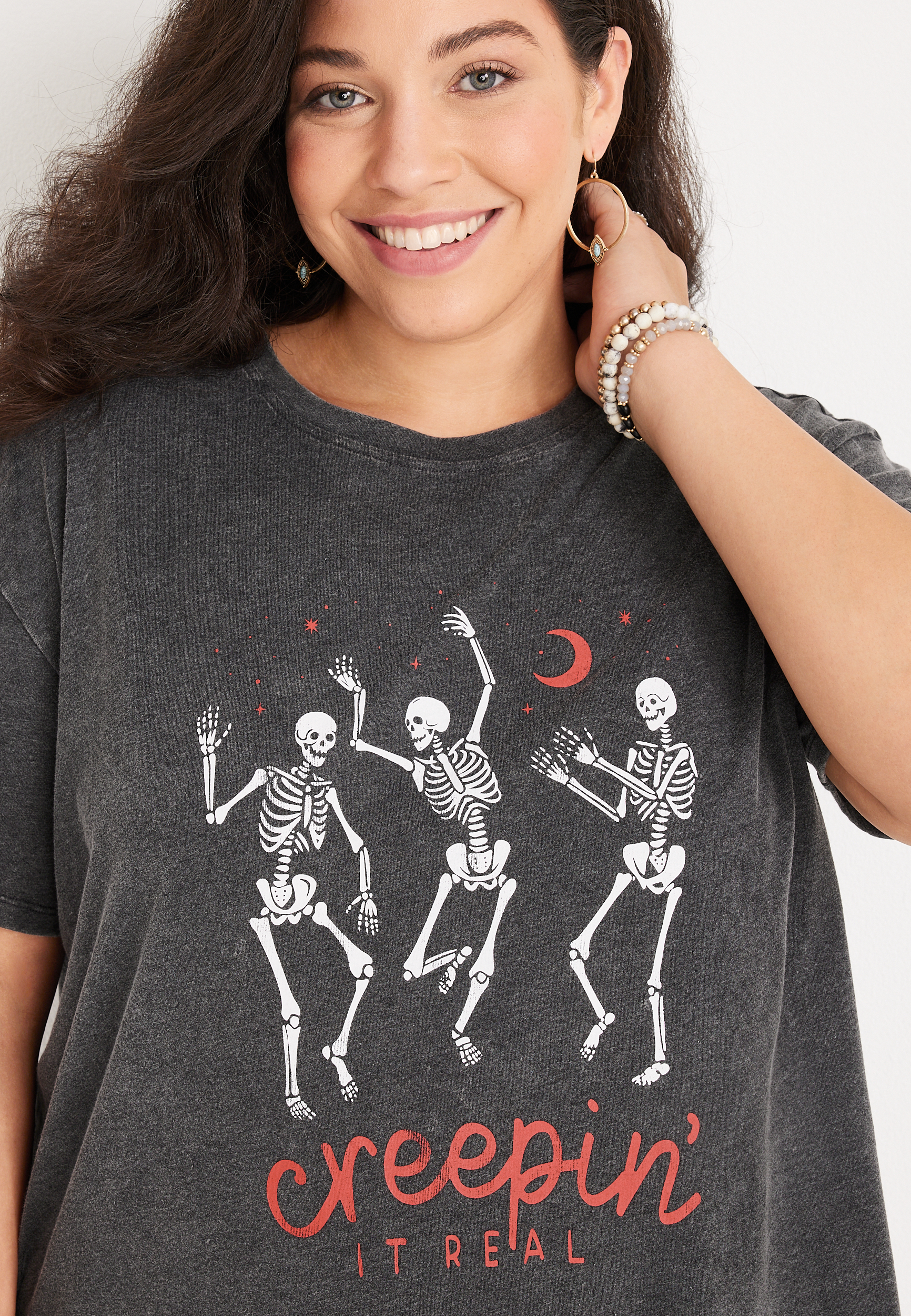 Plus Size Creepin It Real Graphic Tee | maurices