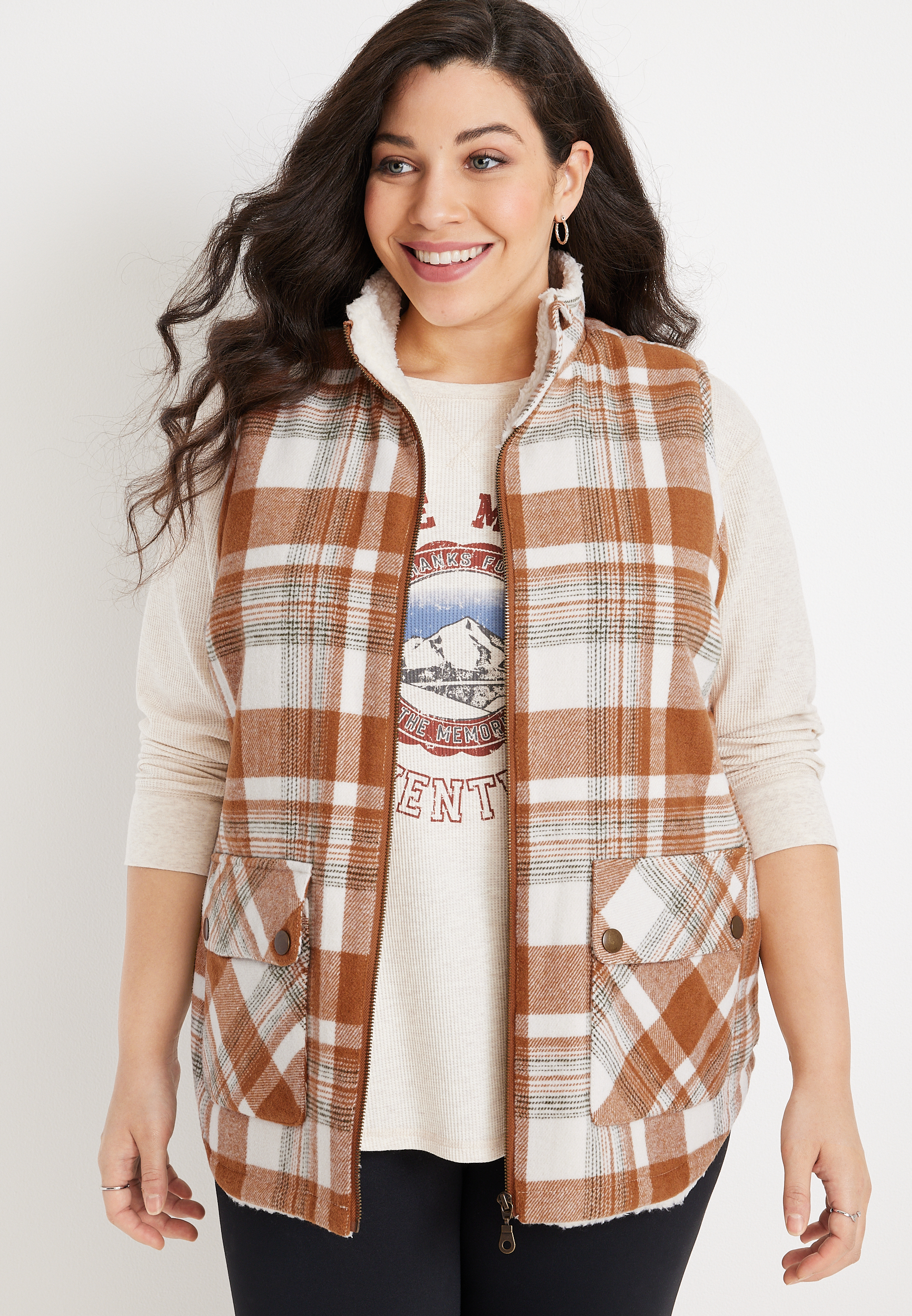 Plus Size Plaid Vest Maurices