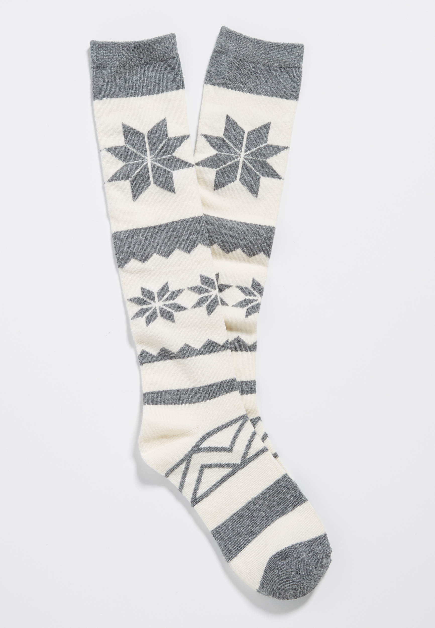 knee high socks in snow flake print | maurices