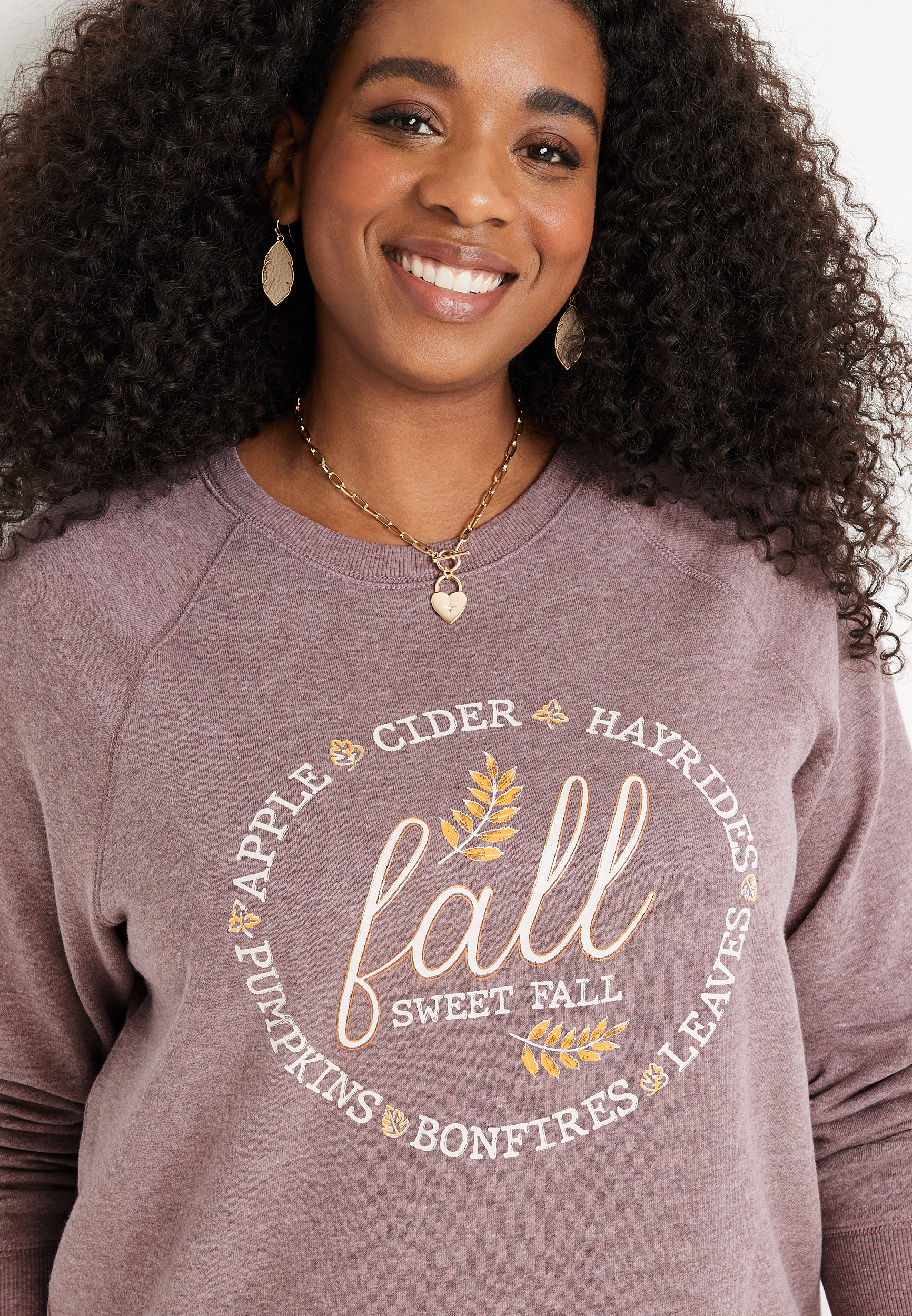Plus Size Fall Sweet Fall Fleece Sweatshirt | maurices
