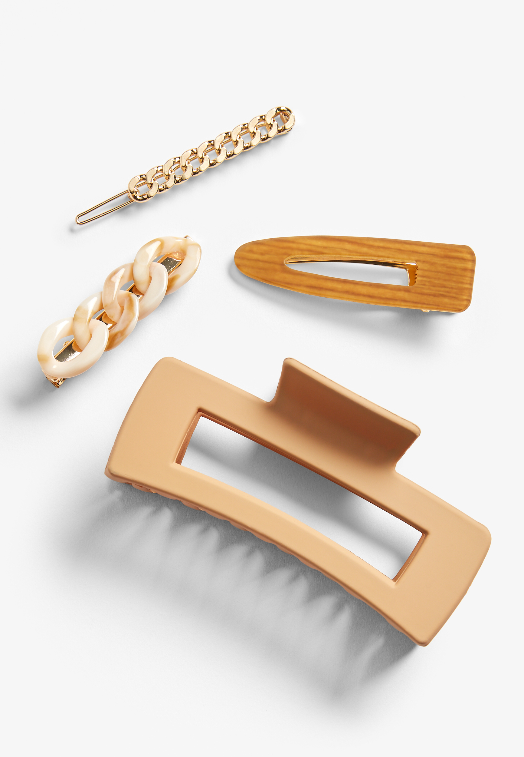 4 Pack Mixed Variety Hair Clips | maurices