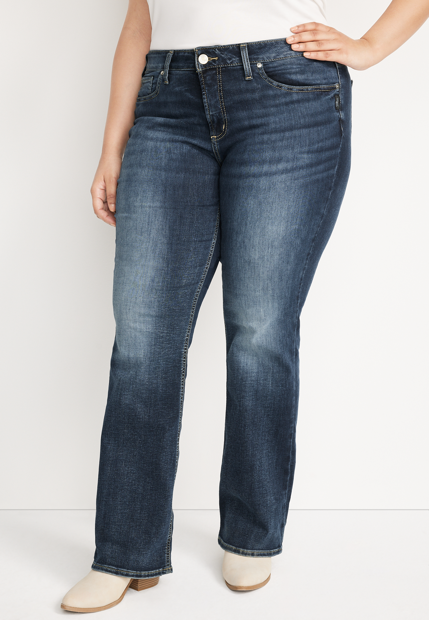 Plus Size Silver Jeans Co.® Suki Bootcut Curvy Mid Rise Jean | maurices