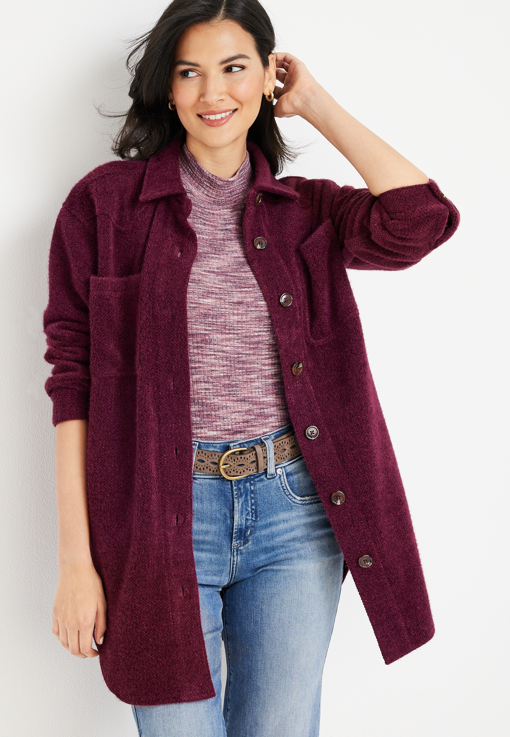 Textured Shacket | maurices