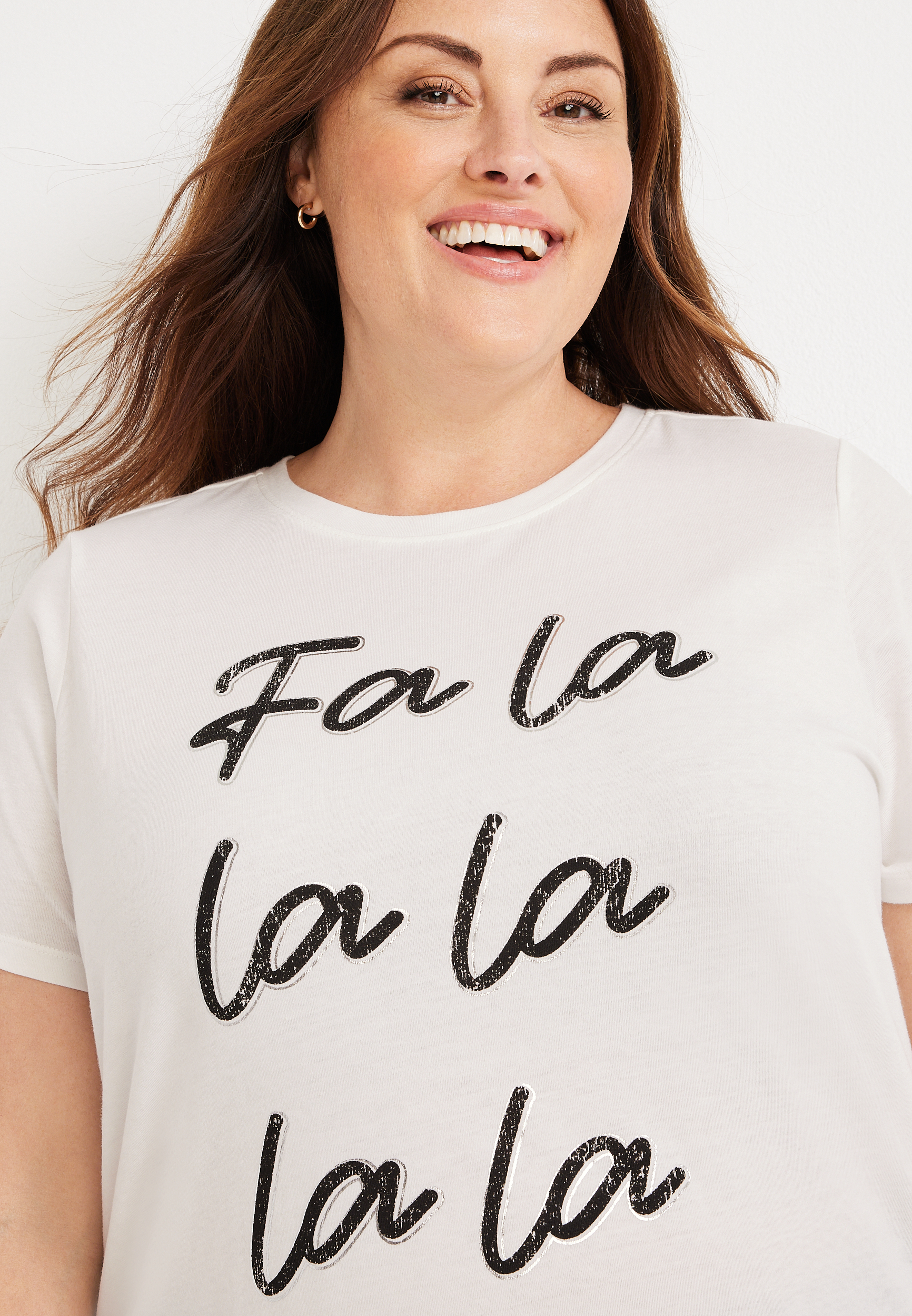 Plus Size Fa La La Graphic Tee | maurices