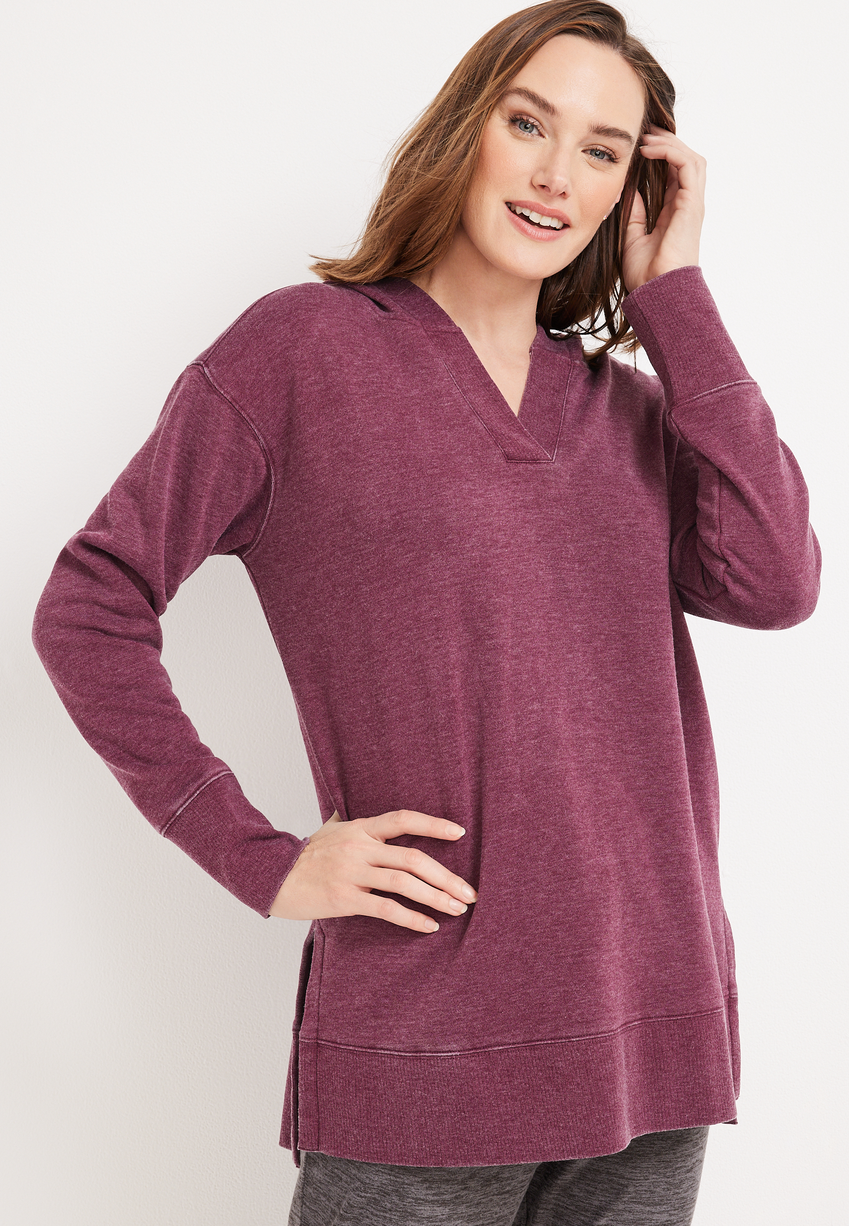 Willowsoft Solid Fleece Hoodie | maurices