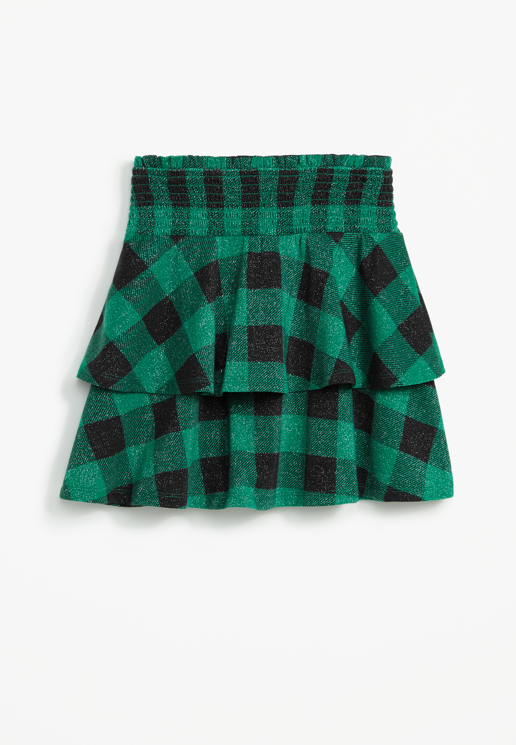 Hfs Girls Shimmer Buffalo Plaid Skirt Maurices