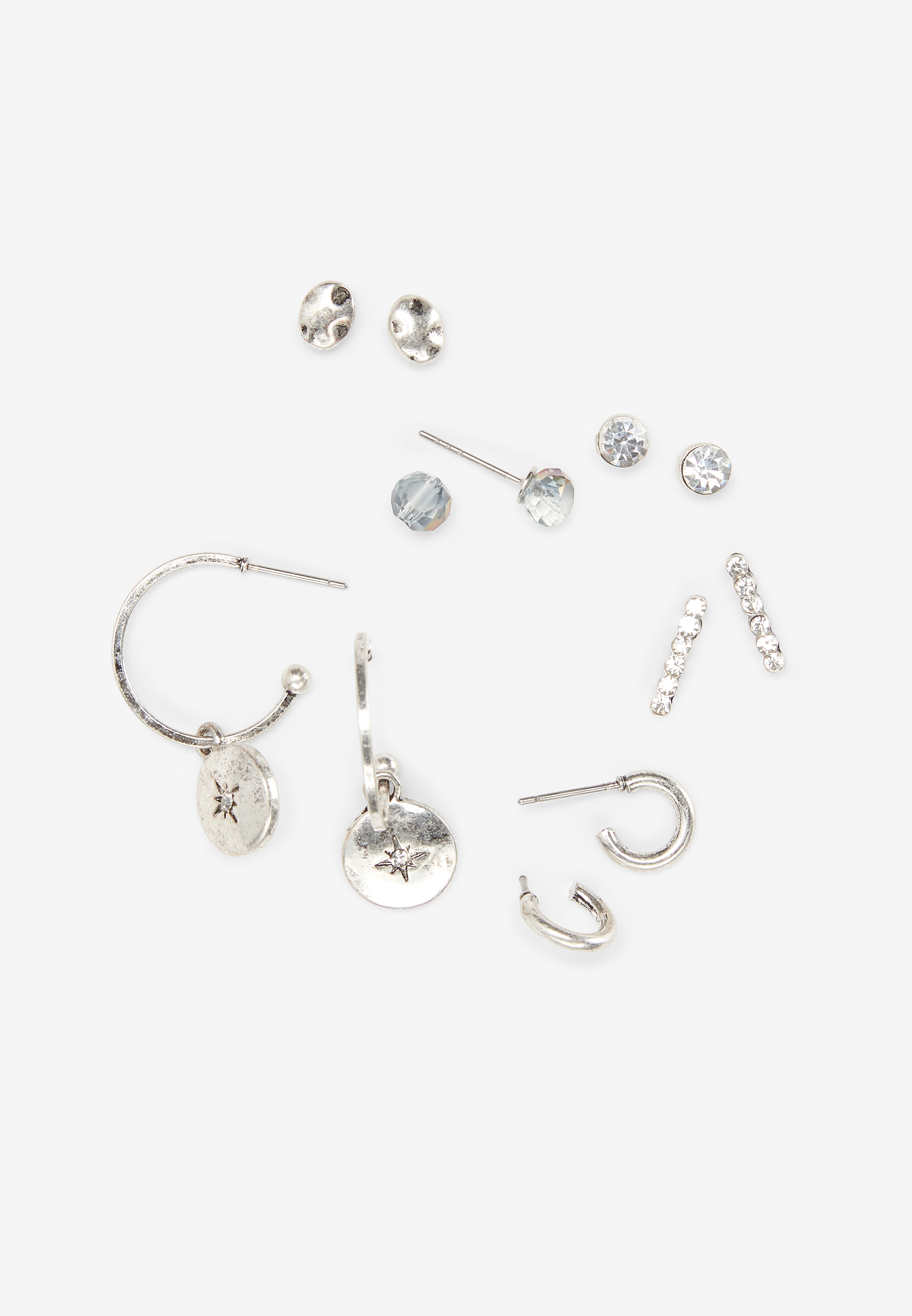 6 Piece Silver Earring Set | maurices