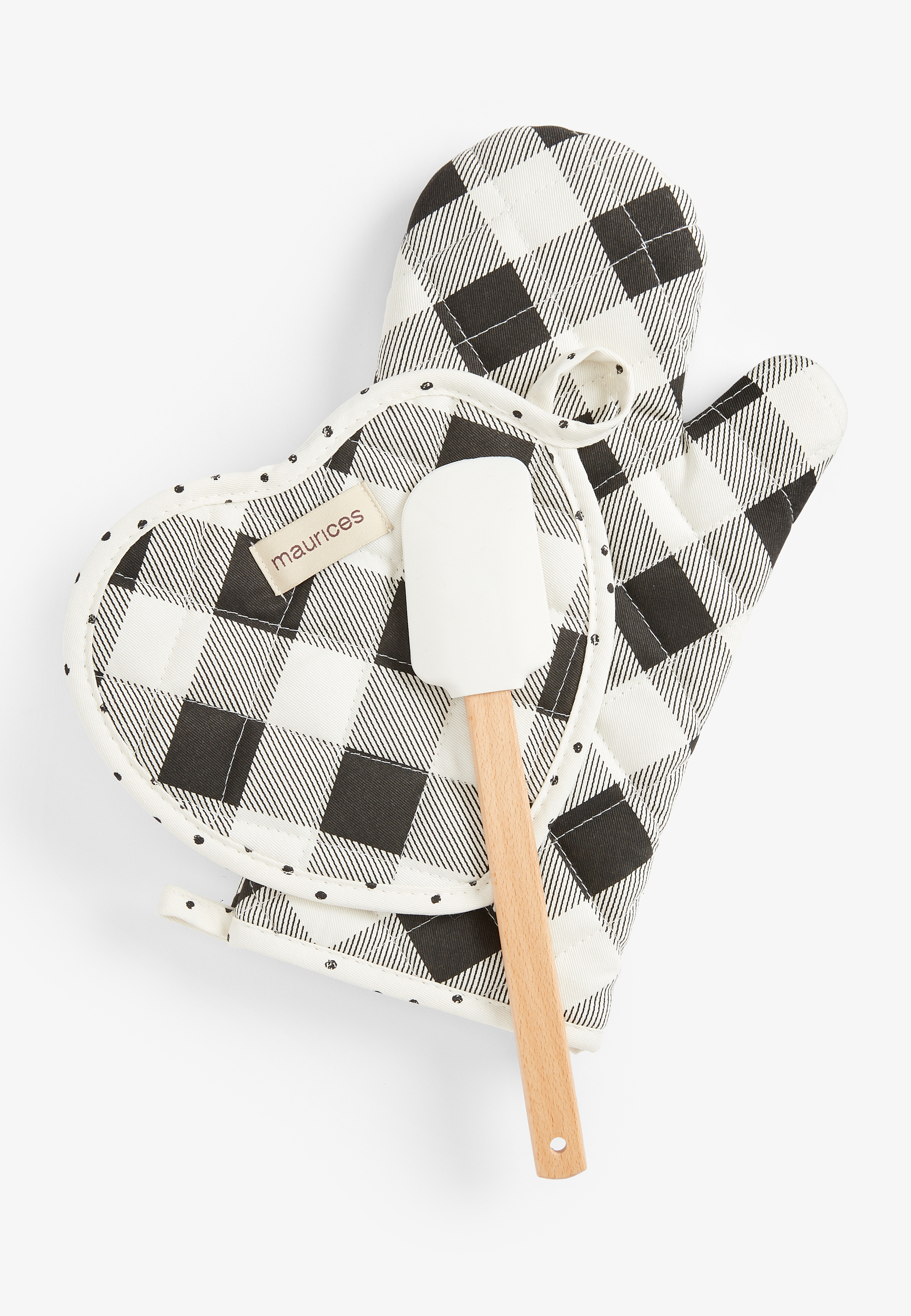 Plaid Oven Mitt & Spatula Set | maurices