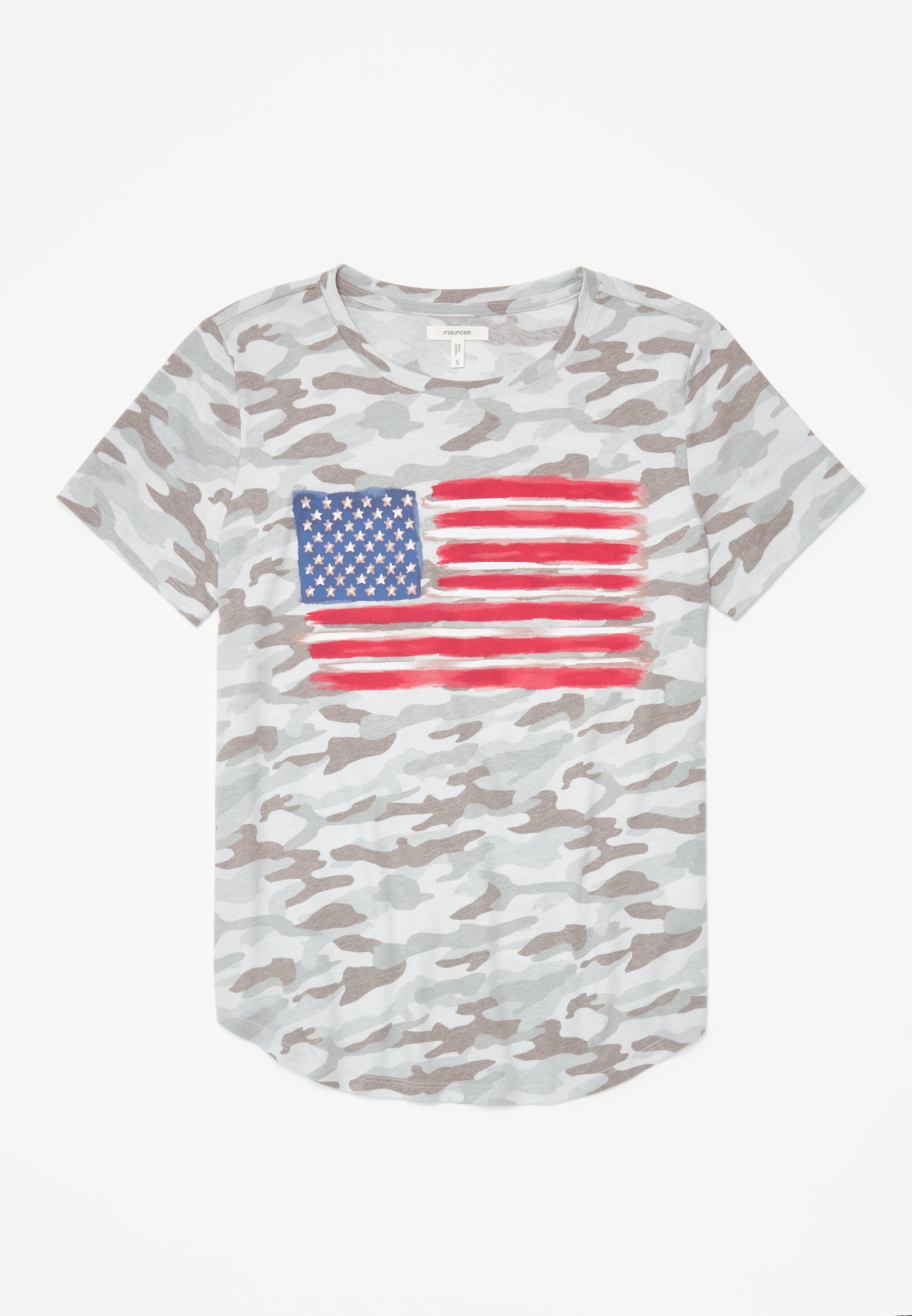 Camo American Flag Graphic Tee | maurices