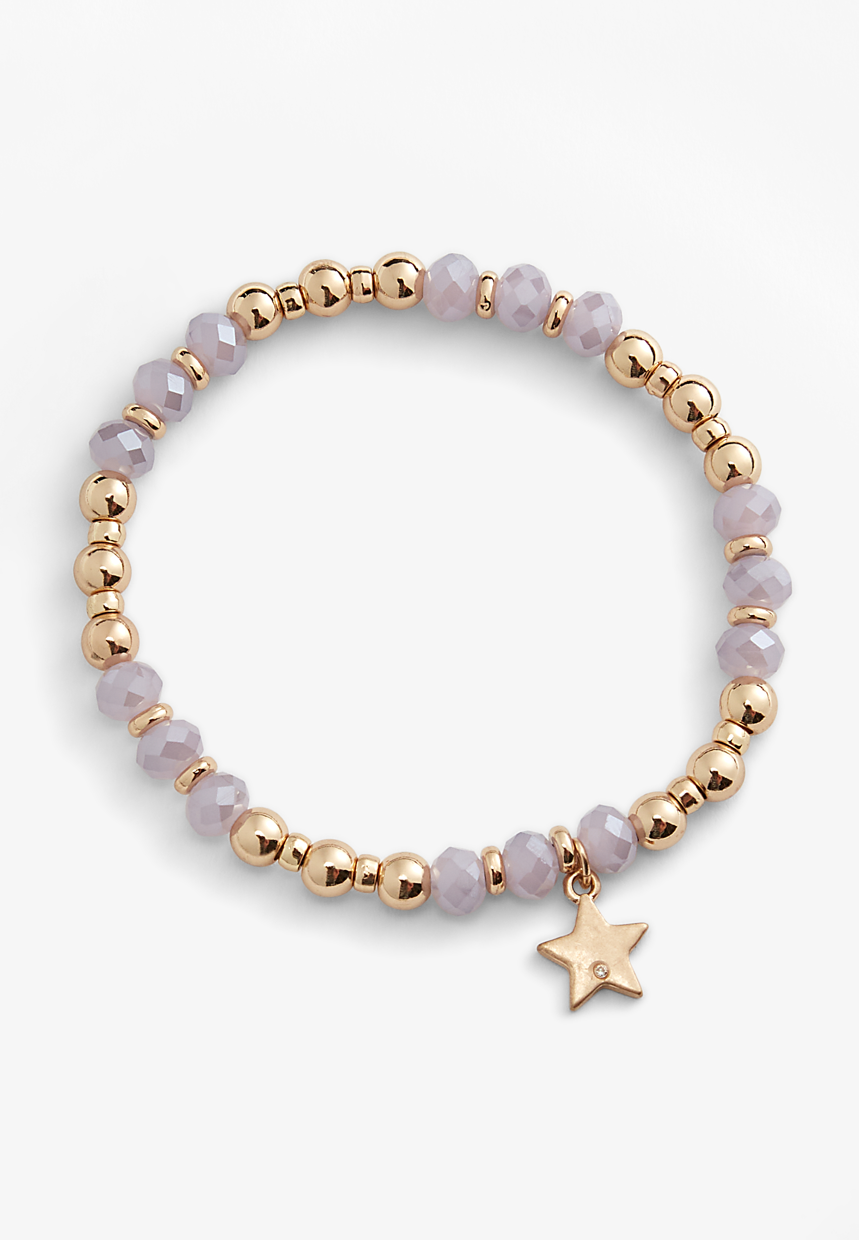 HFS Girls Gold Beaded Star Charm Bracelet | maurices