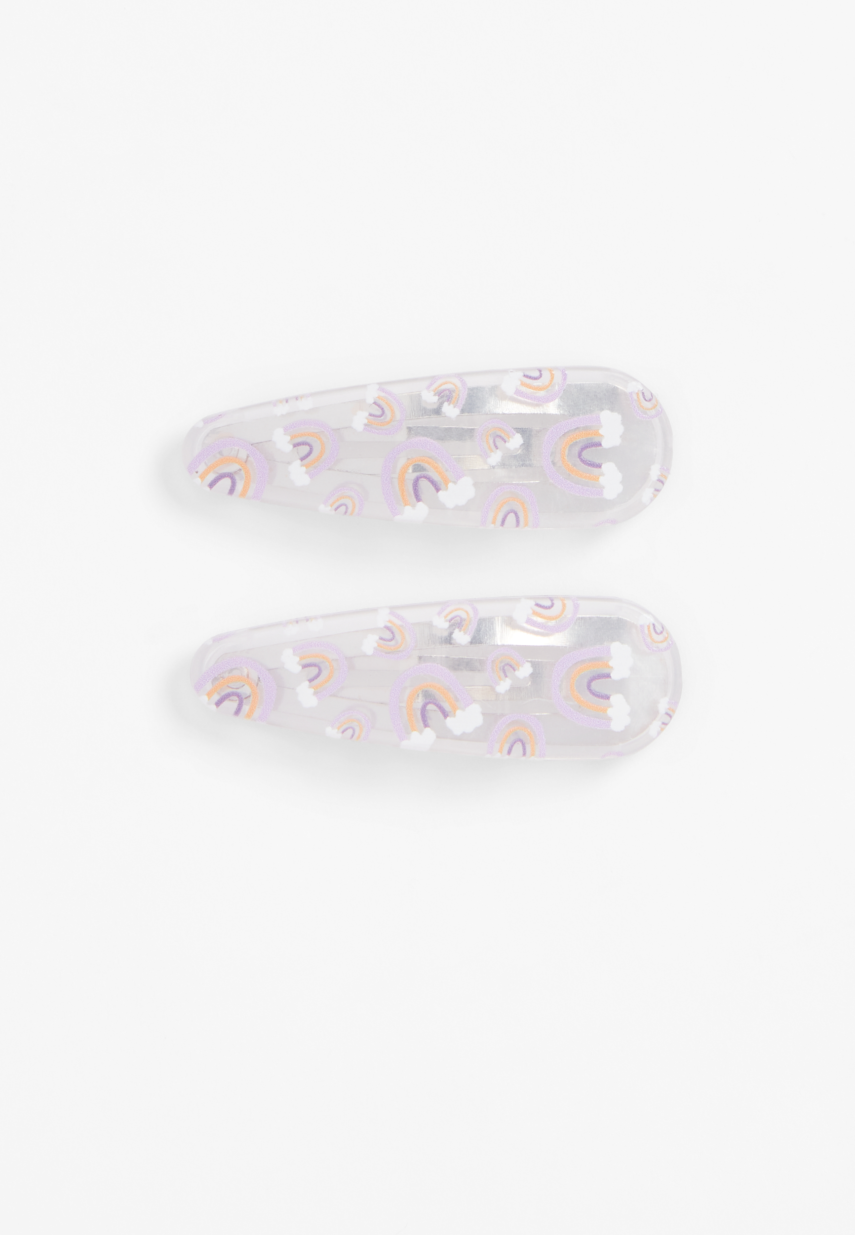 Girls 2 Pack Rainbow Logo Snap Clip Barrettes | maurices