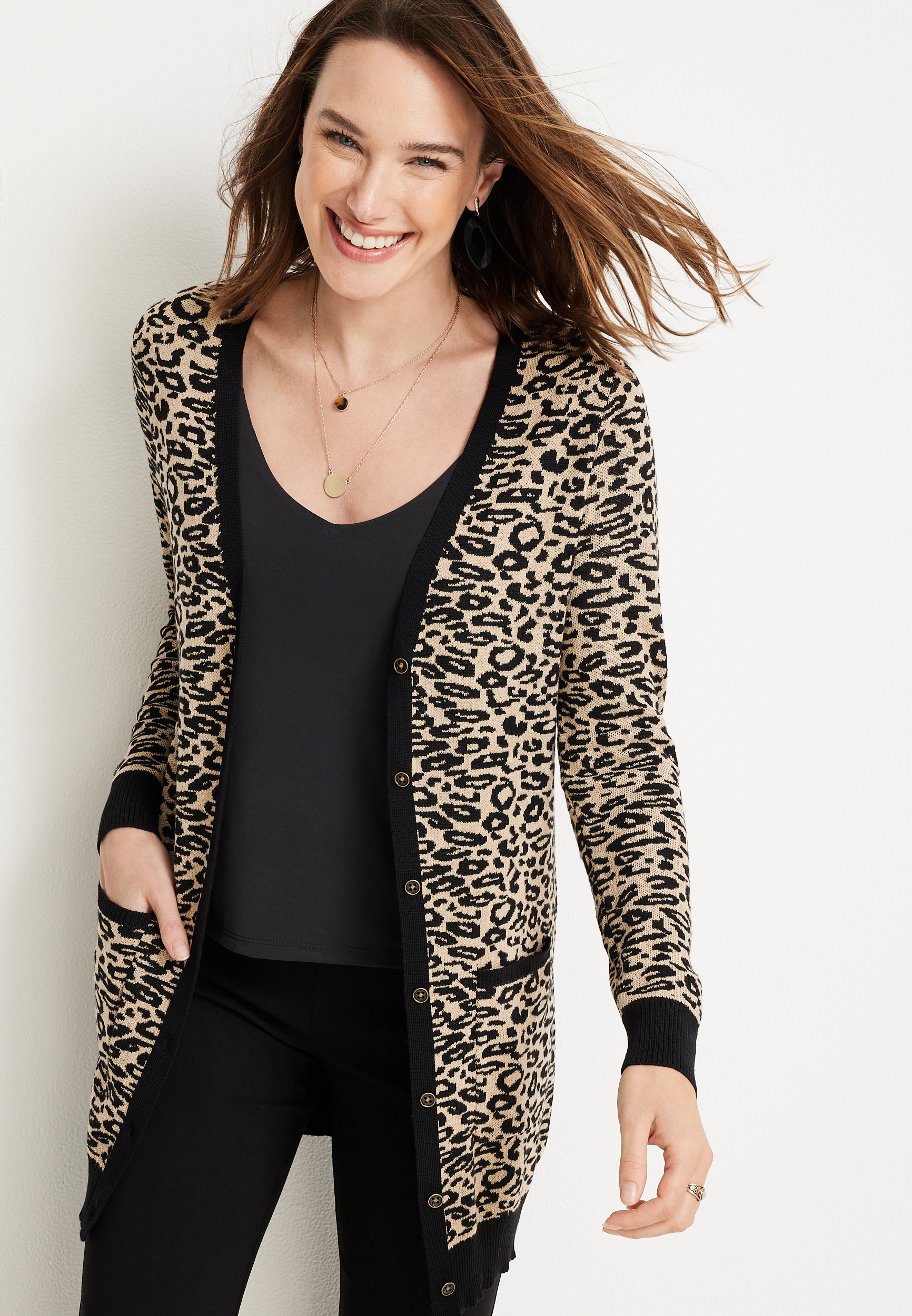 Leopard Boyfriend Cardigan | maurices