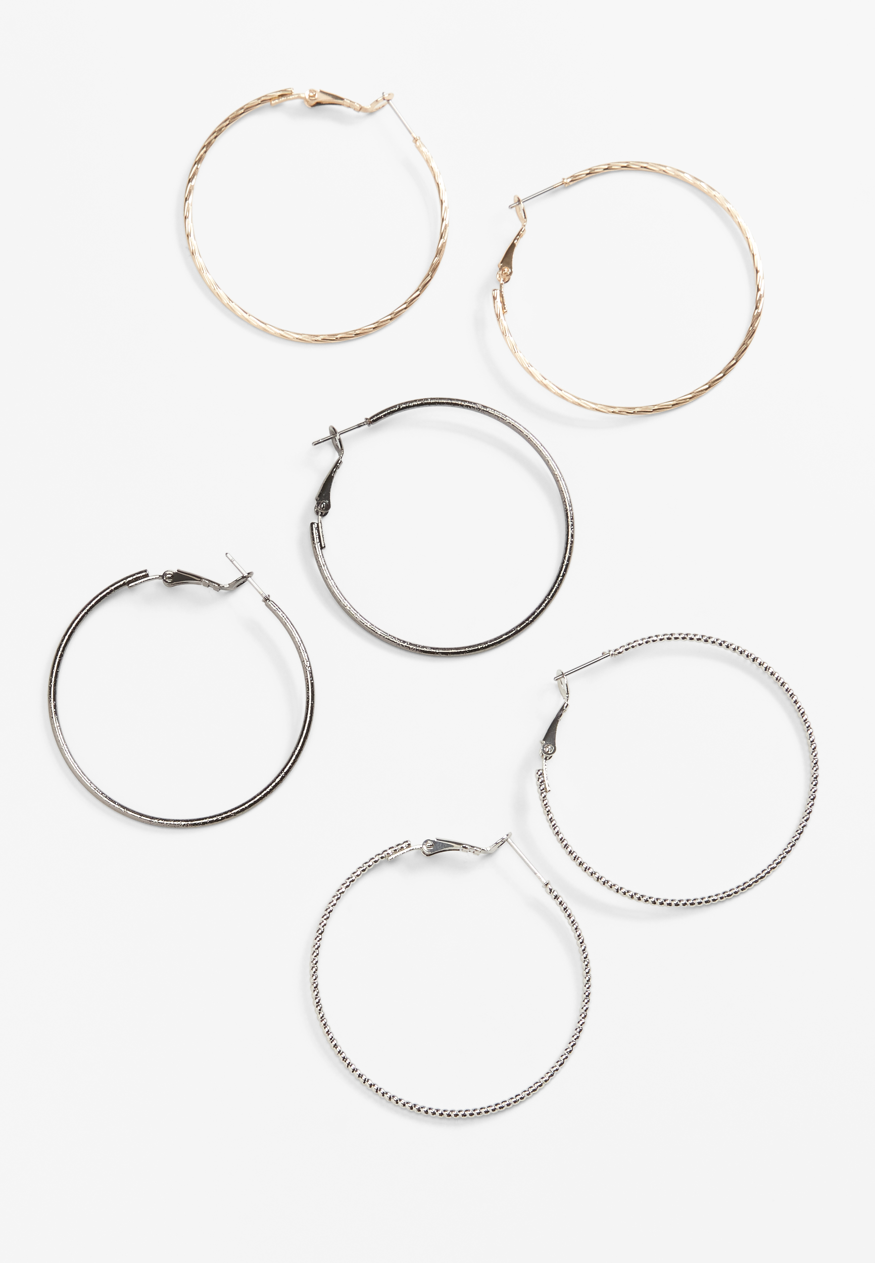 3 Pack Hoop Earring Set | maurices