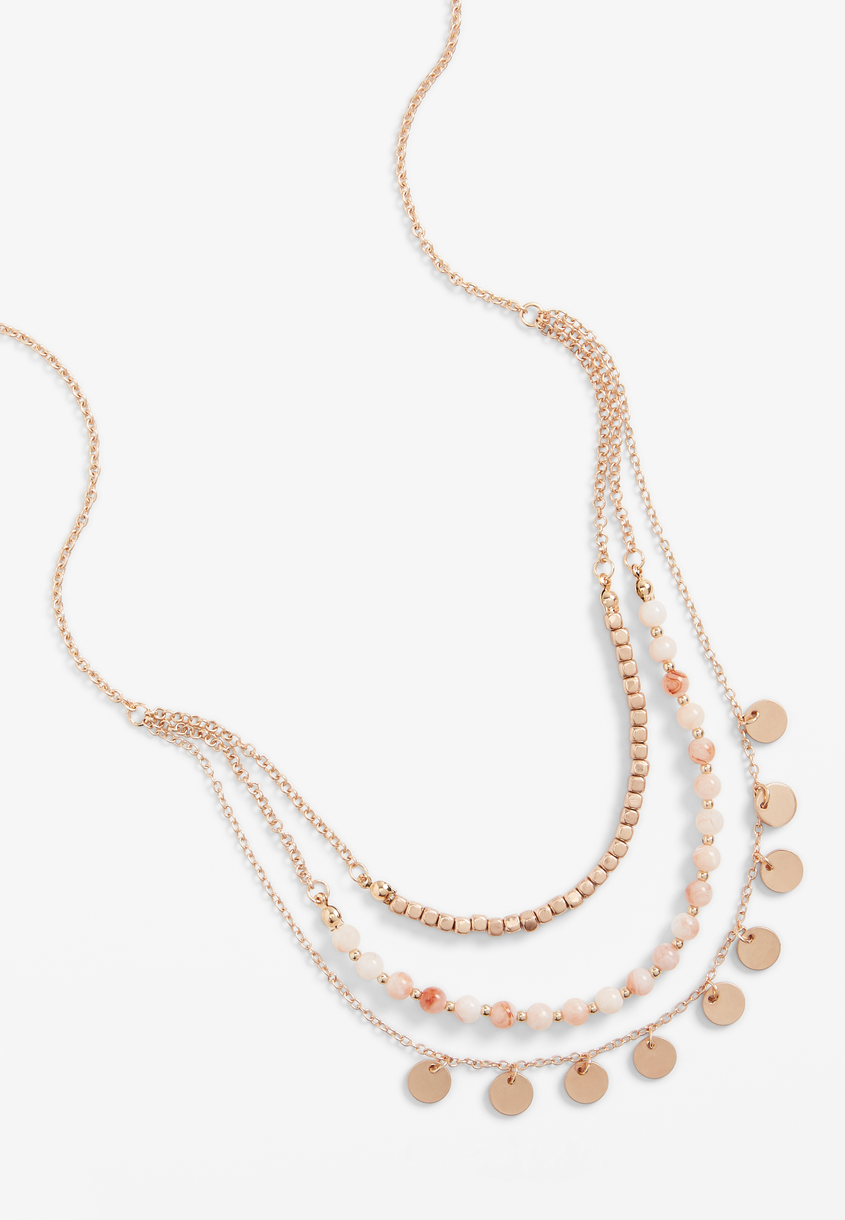 Gold Layered Drape Necklace | maurices