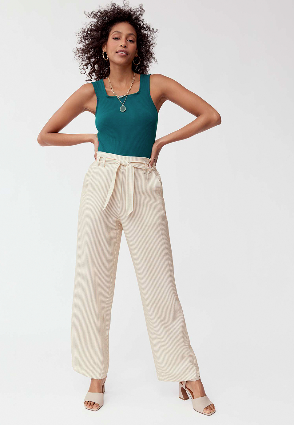 Wide Leg Tie Waist Crepe Pant Maurices
