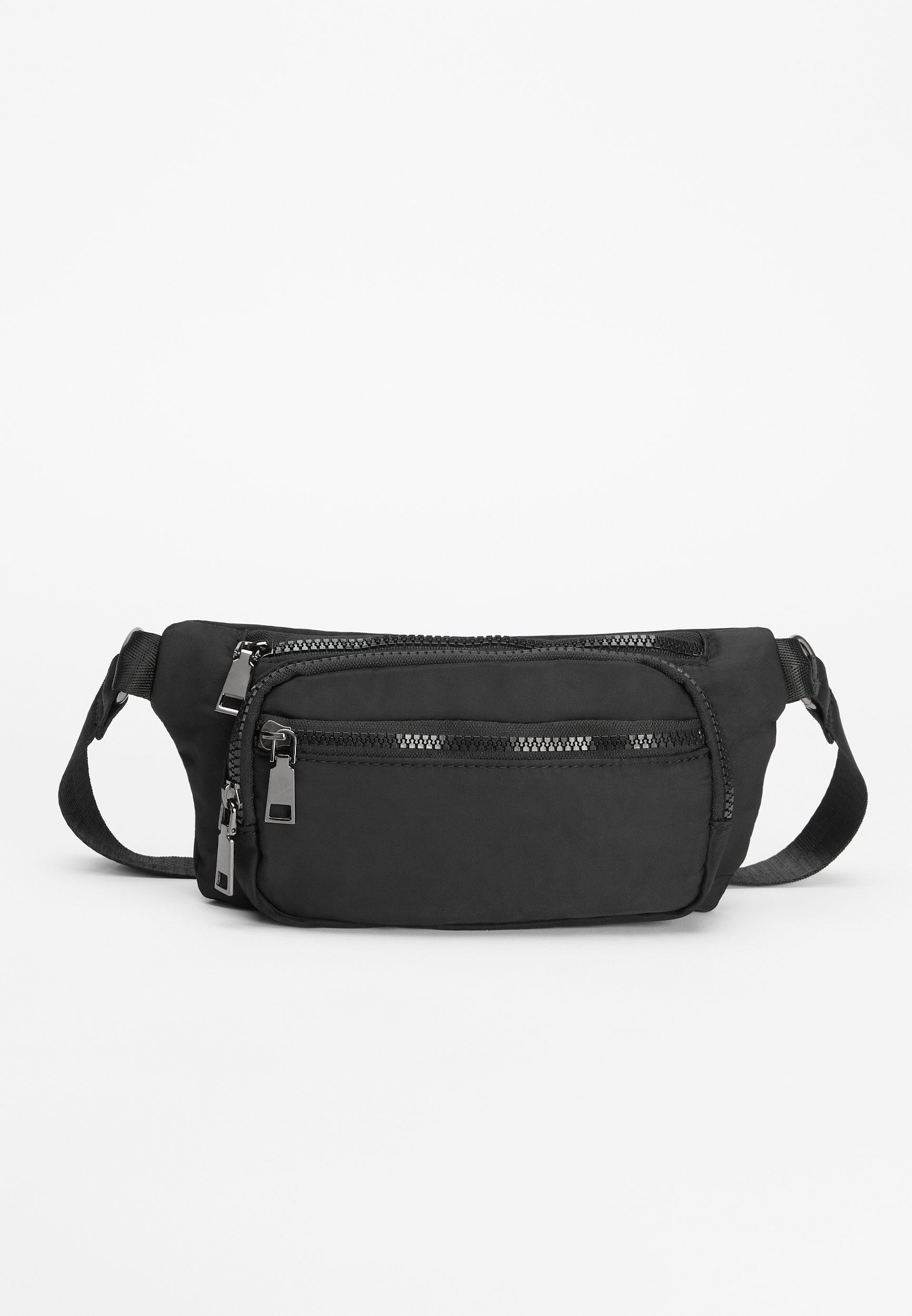 Black Multi Zip Crossbody Belt Bag | maurices