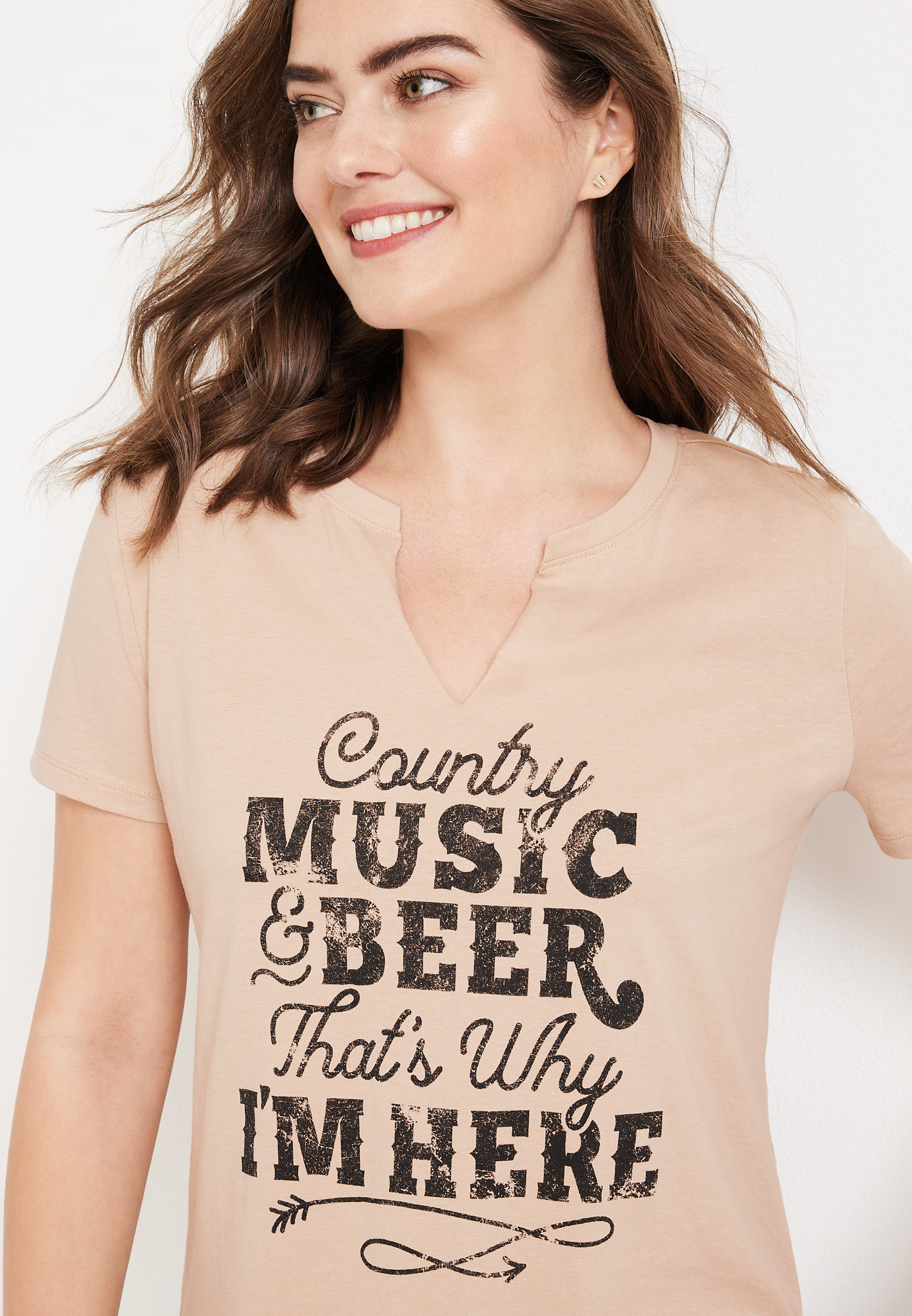 Country Music And Beer Graphic Tee | maurices