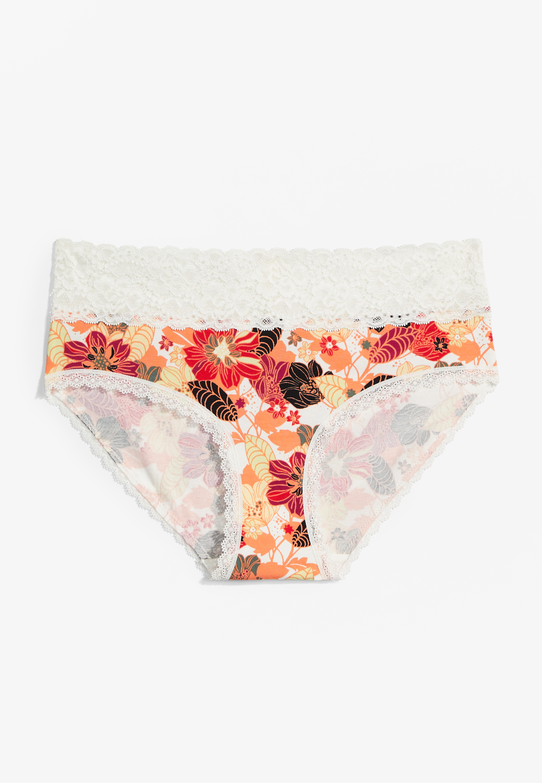 Simply Comfy Floral Cotton Hipster Panty Maurices