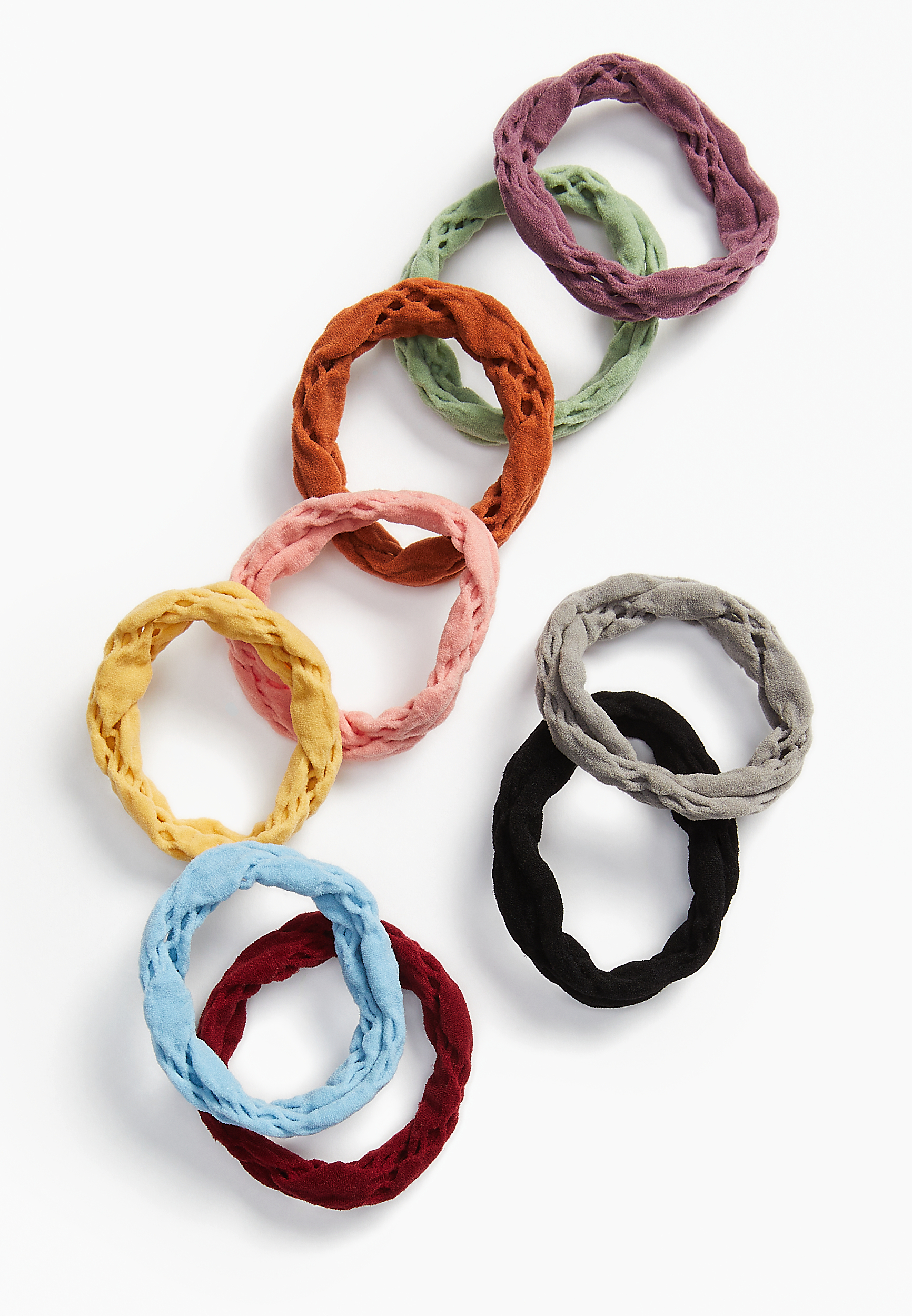 9 Pack Seamless Hair Tie Set | maurices